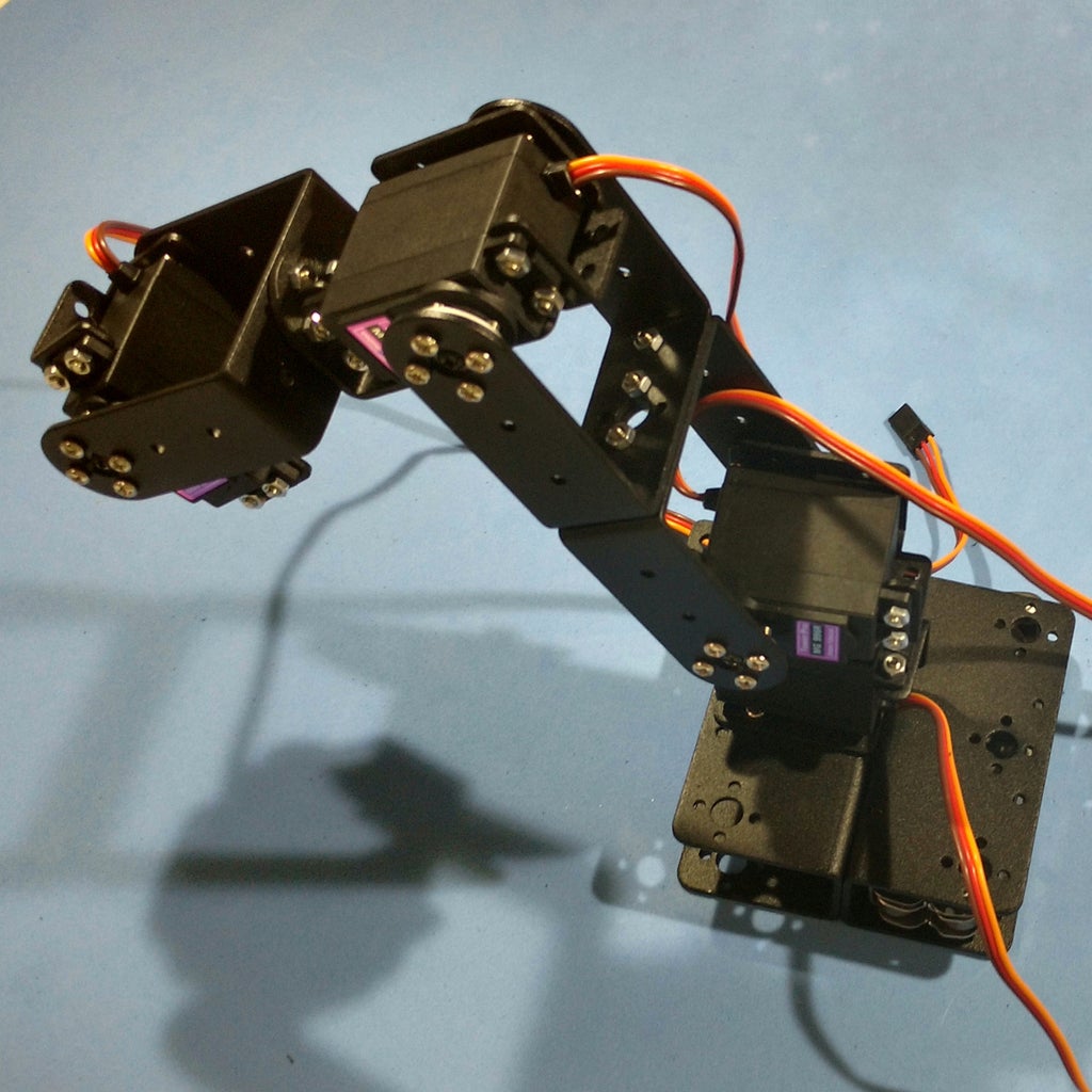 Nunchuk Controlled Robotic Arm With Arduino 14 Steps With Pictures Instructables