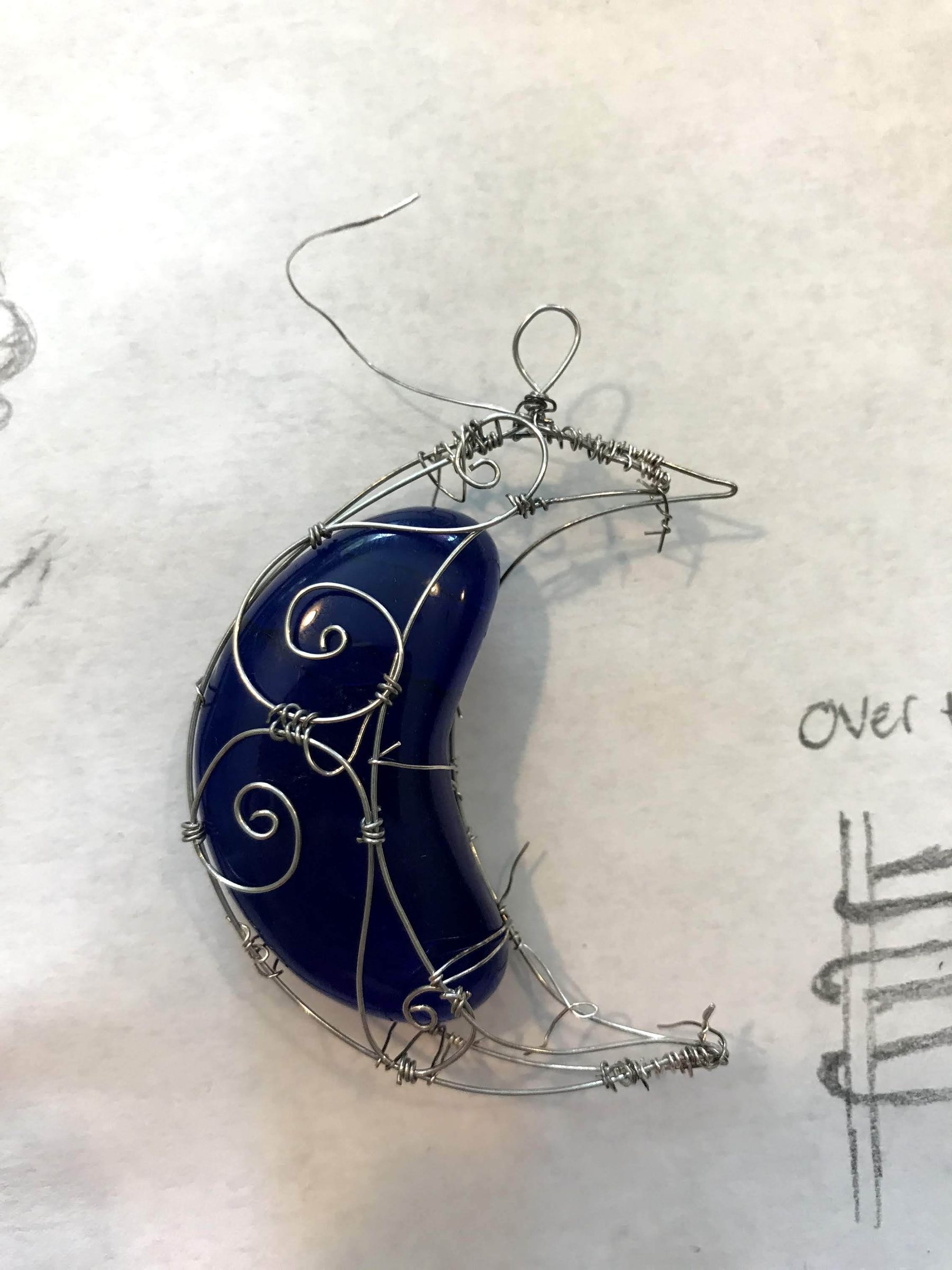 How to Design (and Finish!) a Wire Wrapped Moon Pendant : 8 Steps (with ...