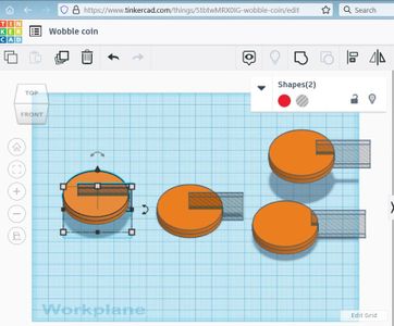 Wobble Coin Using Tinkercad for 3D Printing : 10 Steps (with Pictures ...