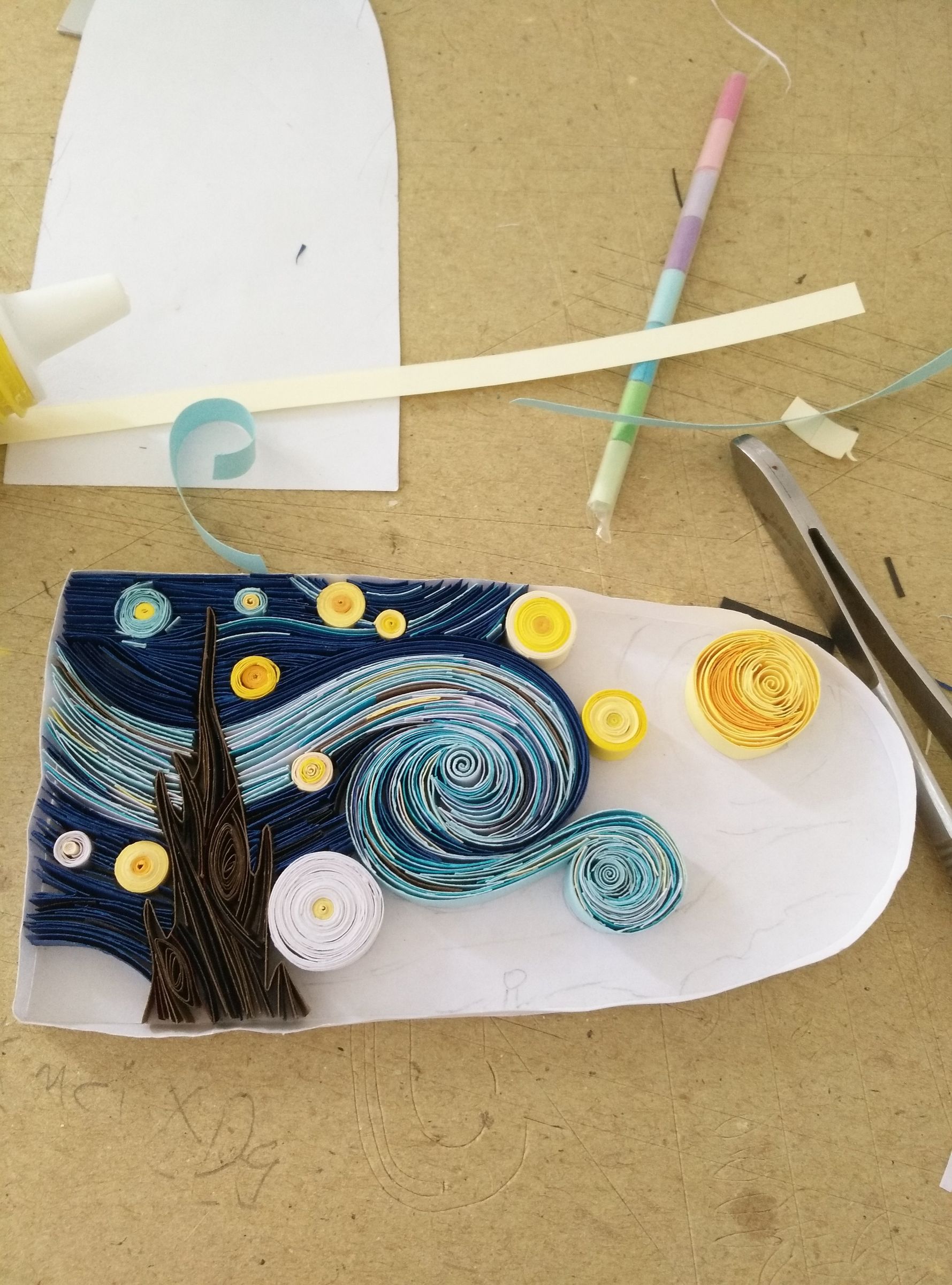 Tutorial the Starry Night Paper Quilling : 7 Steps (with Pictures ...