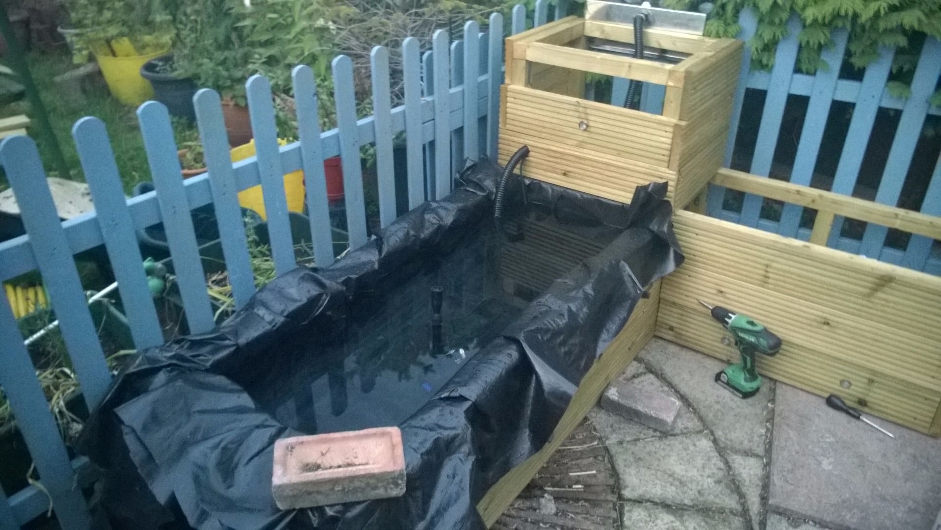 Raised Timber Pond With Waterfall and Bench : 8 Steps (with Pictures ...