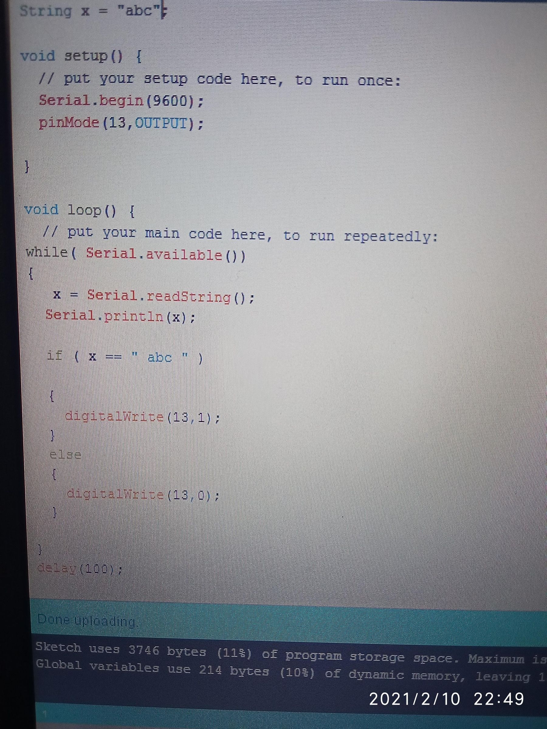 Arduino Function Serial.read() and Serial.readString() : 4 Steps ...