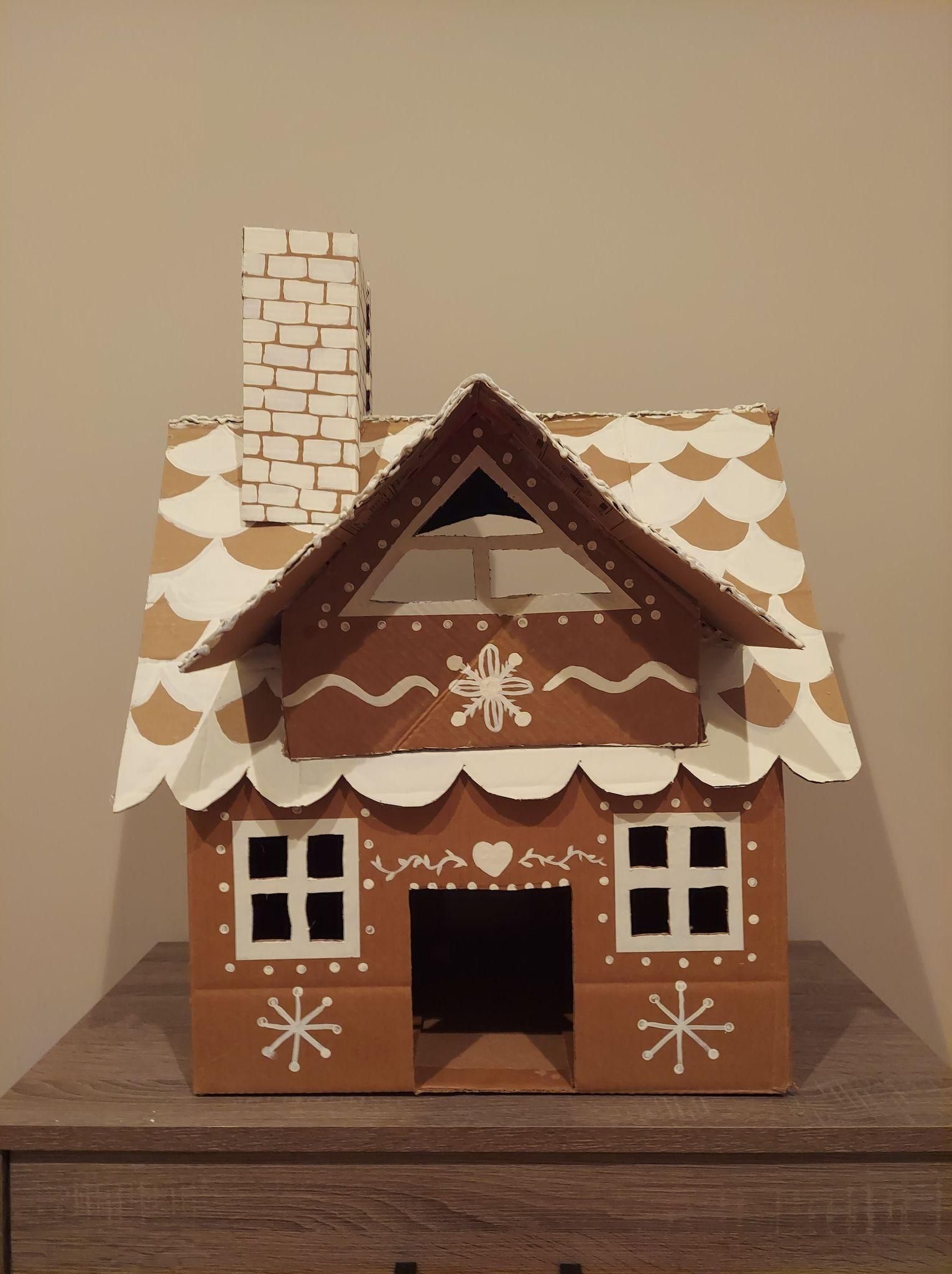 Cardboard Gingerbread Cat House : 12 Steps (with Pictures) - Instructables
