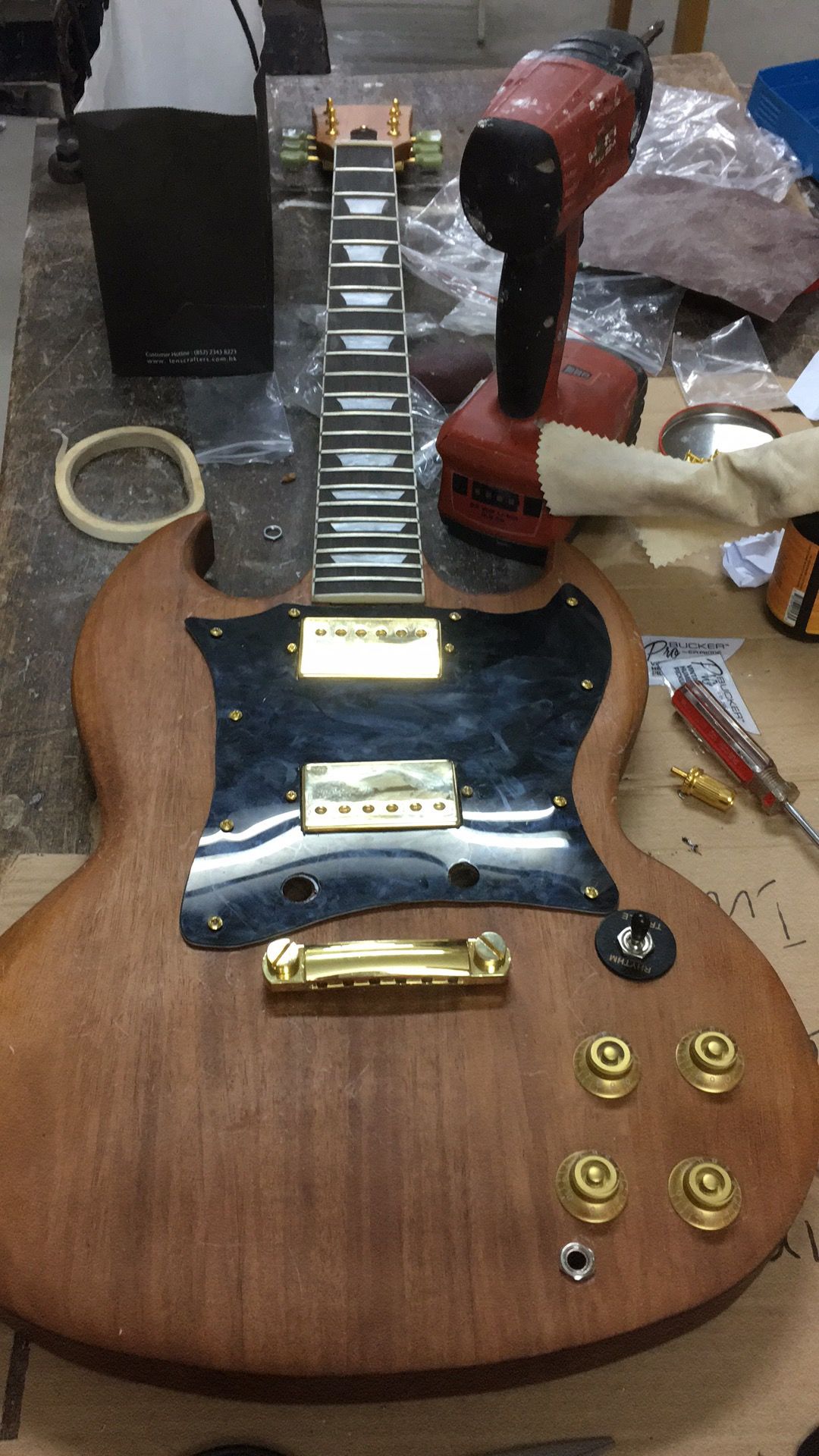 Gibson SG Style Guitar Build - My First Guitar Project : 12 Steps ...