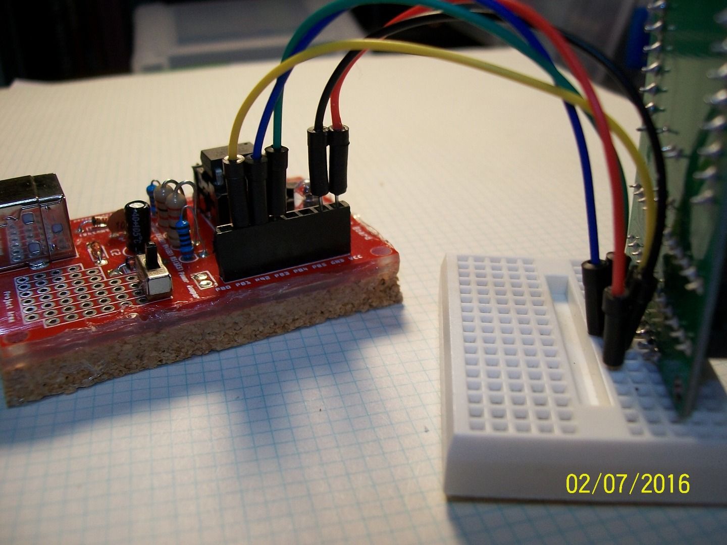 V-USB ATtiny85 Project Board and an 8x8 Red LED Matrix Display : 10 ...