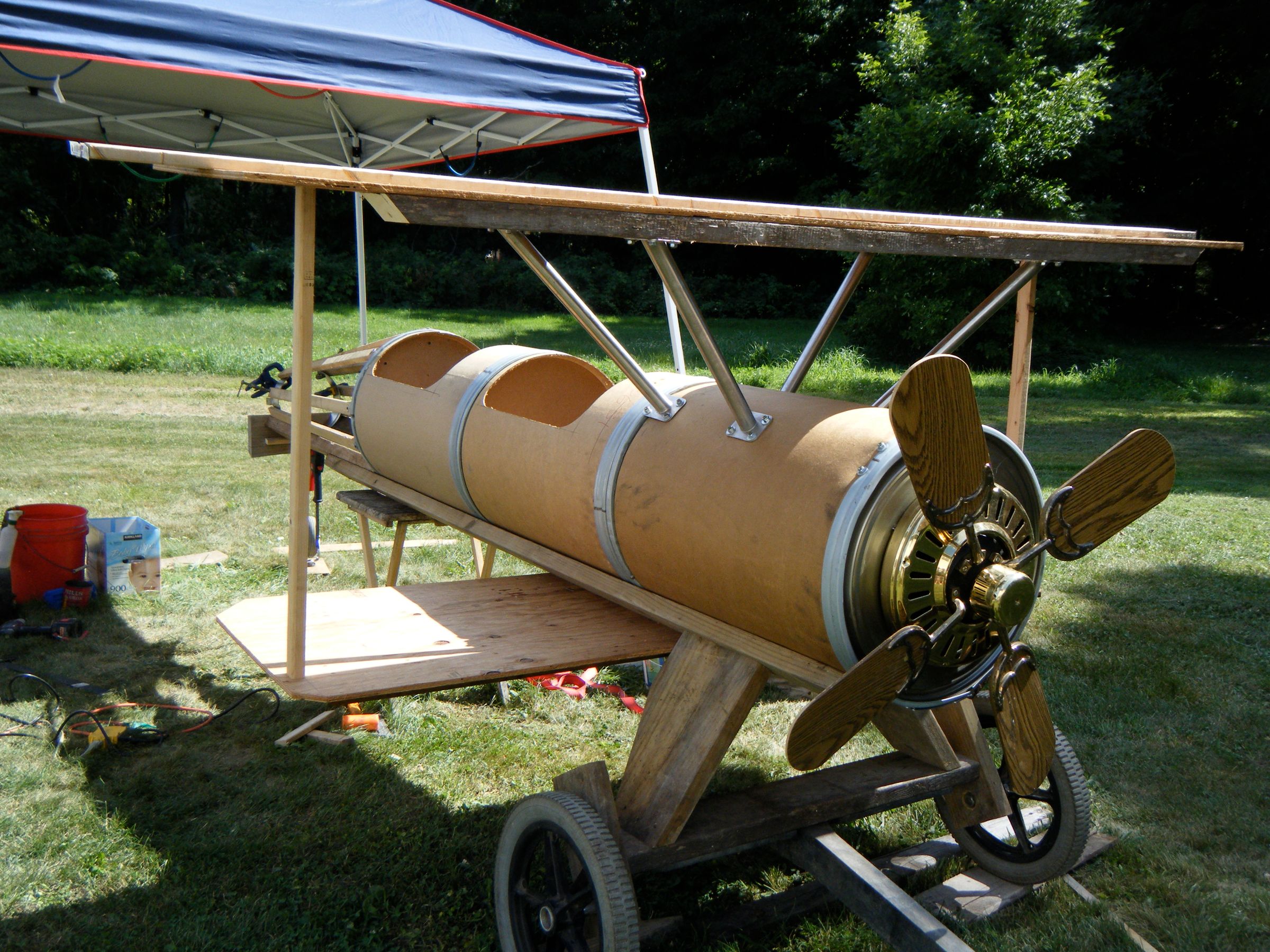 Cardboard Barrel Biplane. the Flyin' Lion : 23 Steps (with Pictures ...