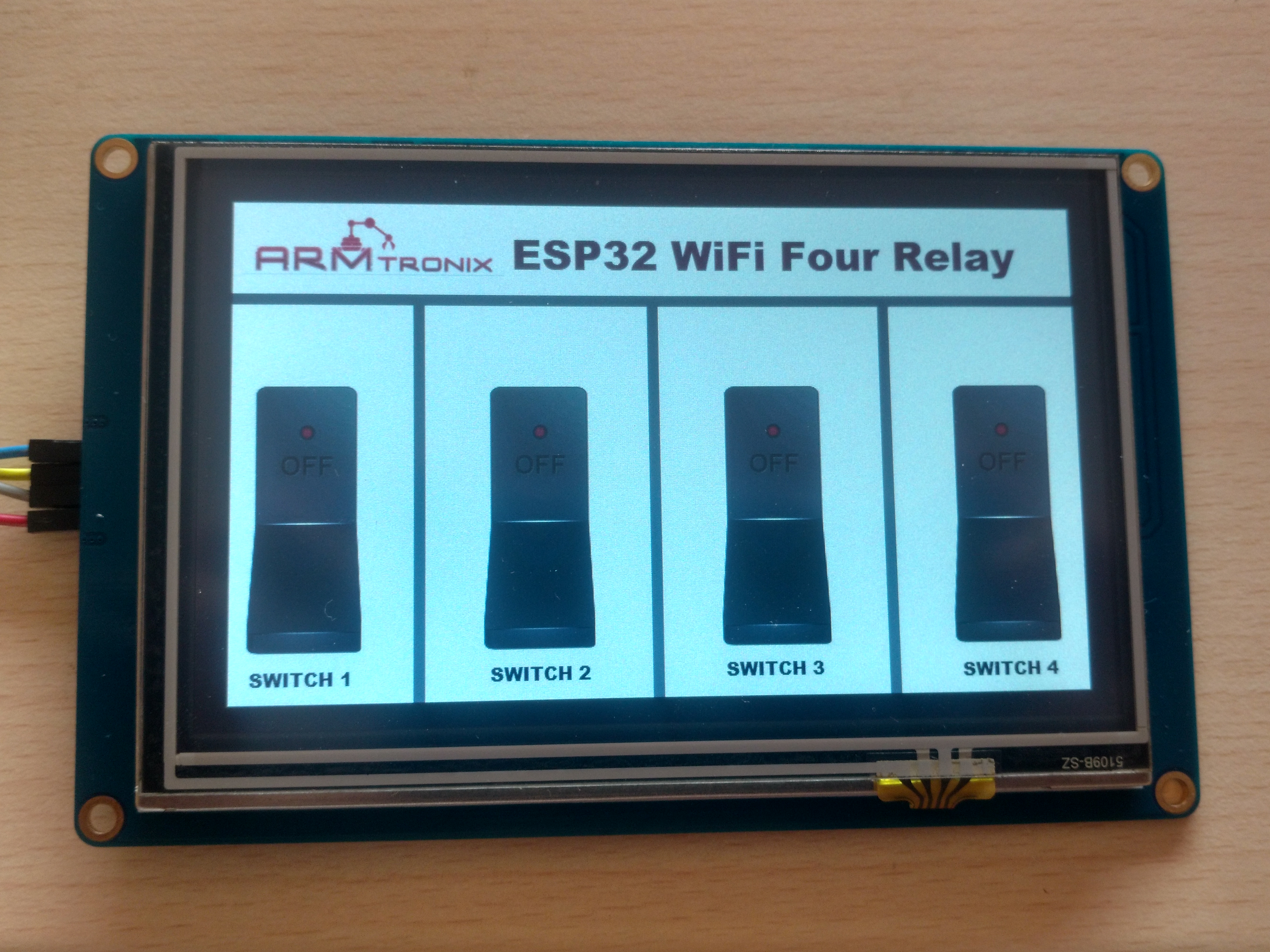 Nextion Display Interface With ESP 32 Four Relay Board : 7 Steps ...