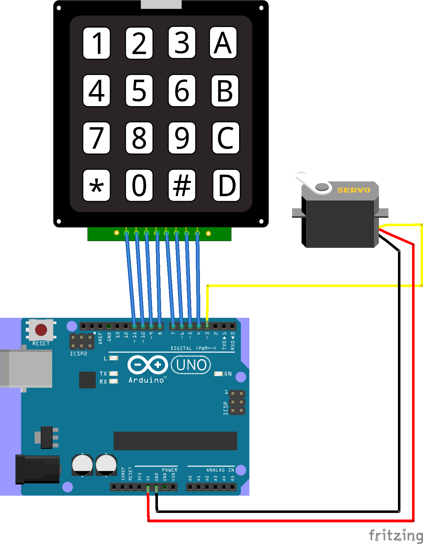 Arduino - Keypad-Controlled Servo - Instructables