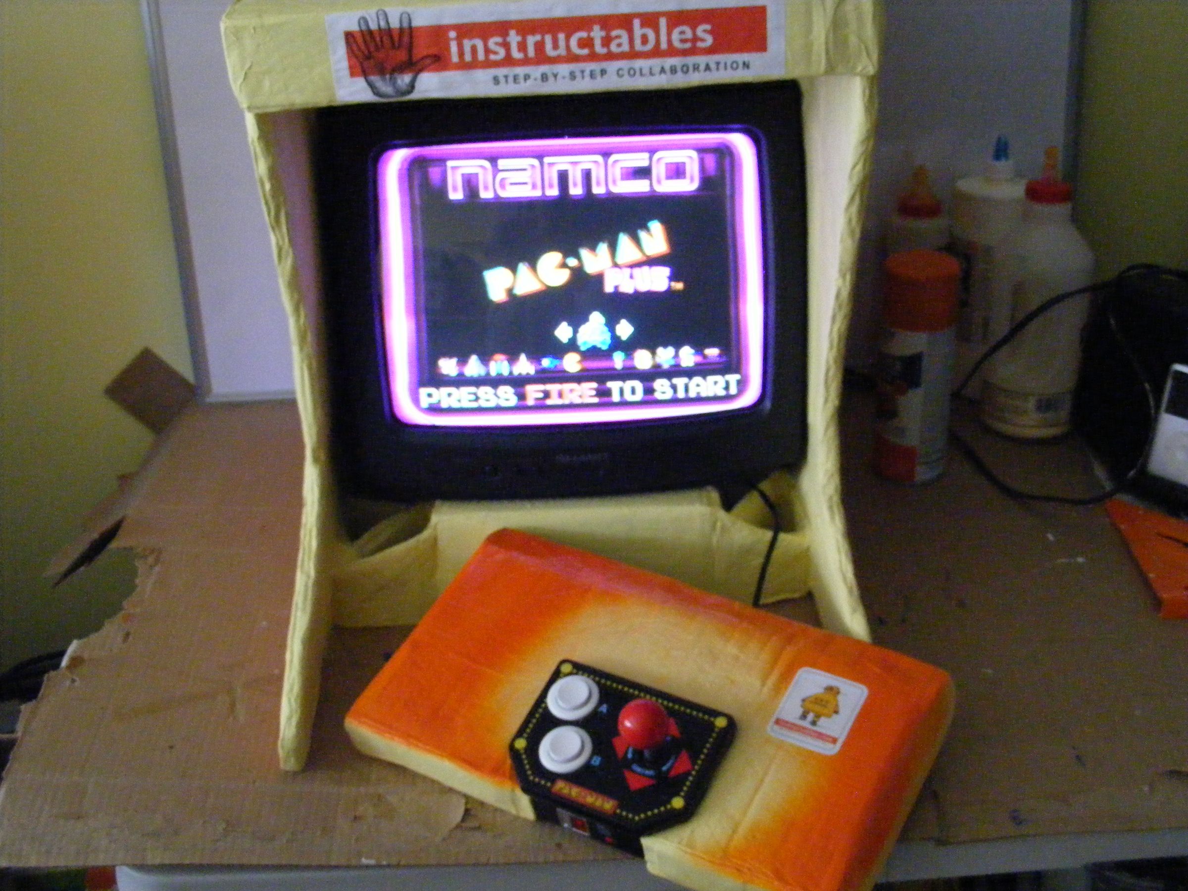 Cardboard Bar Top Arcade Game Console - Lithium Rain Recycled ...