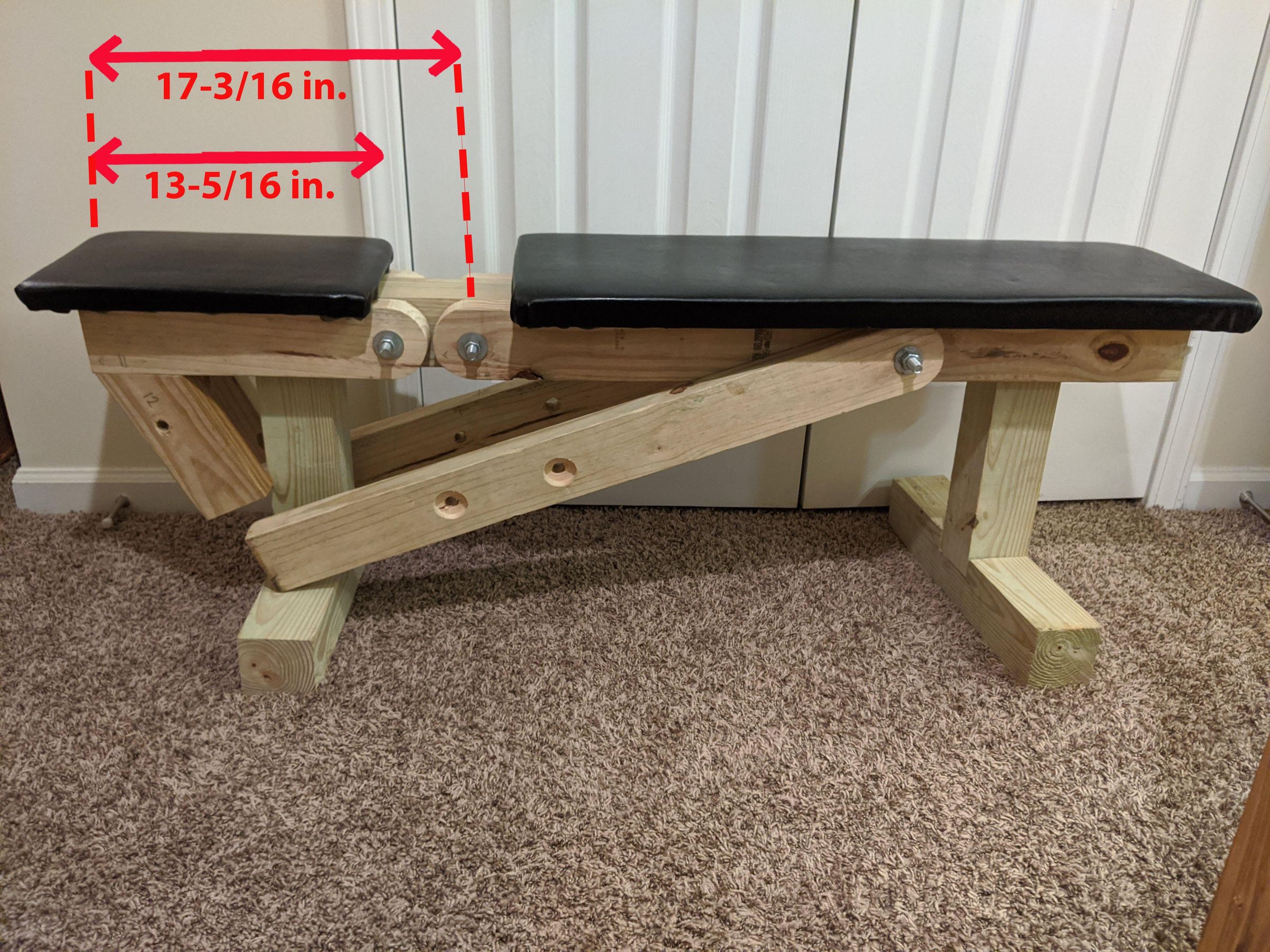 DIY Adjustable Wooden Weightlifting Bench : 12 Steps (with Pictures ...