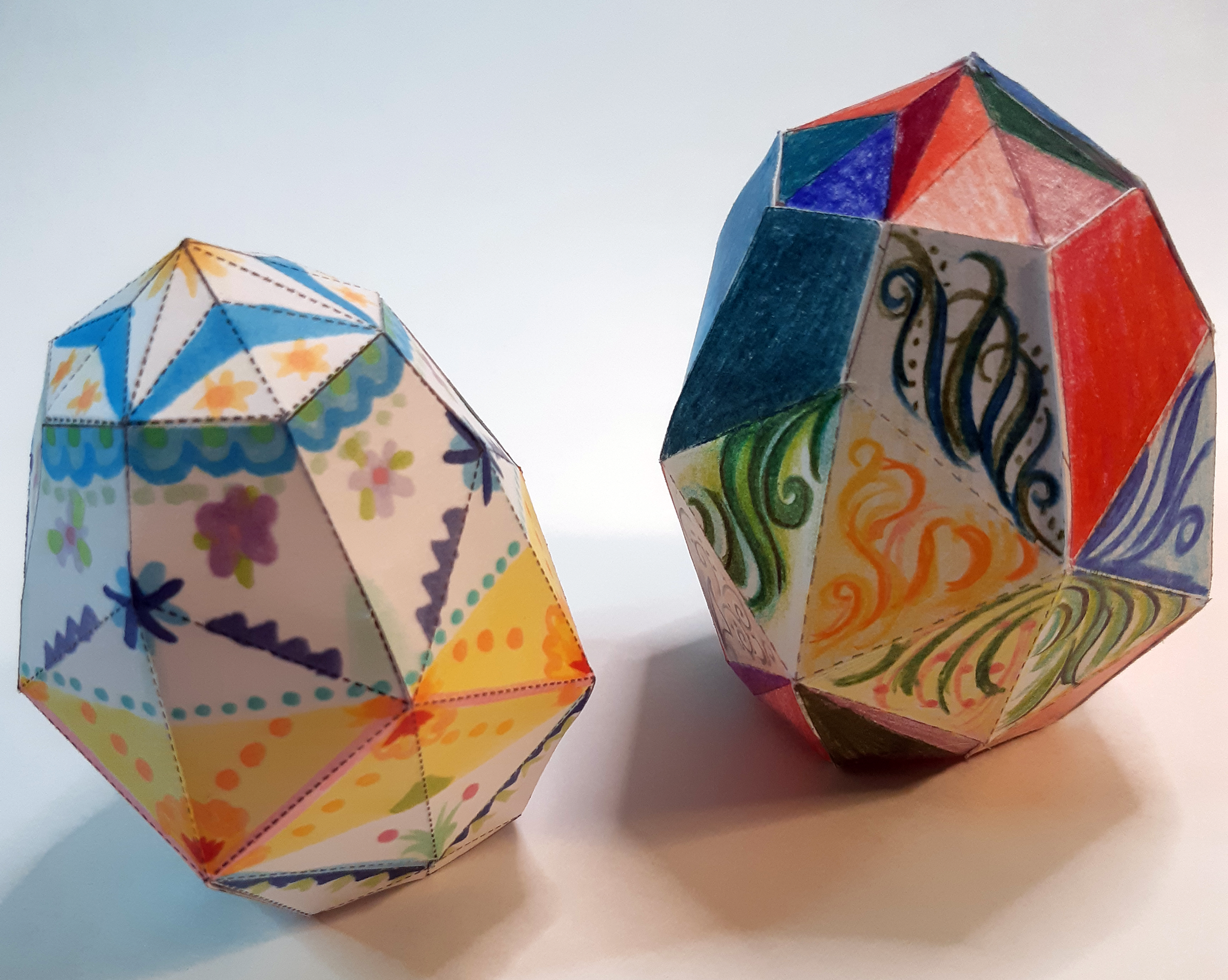 Easter Egg 3D Paper Model, Colorable : 7 Steps (with Pictures ...