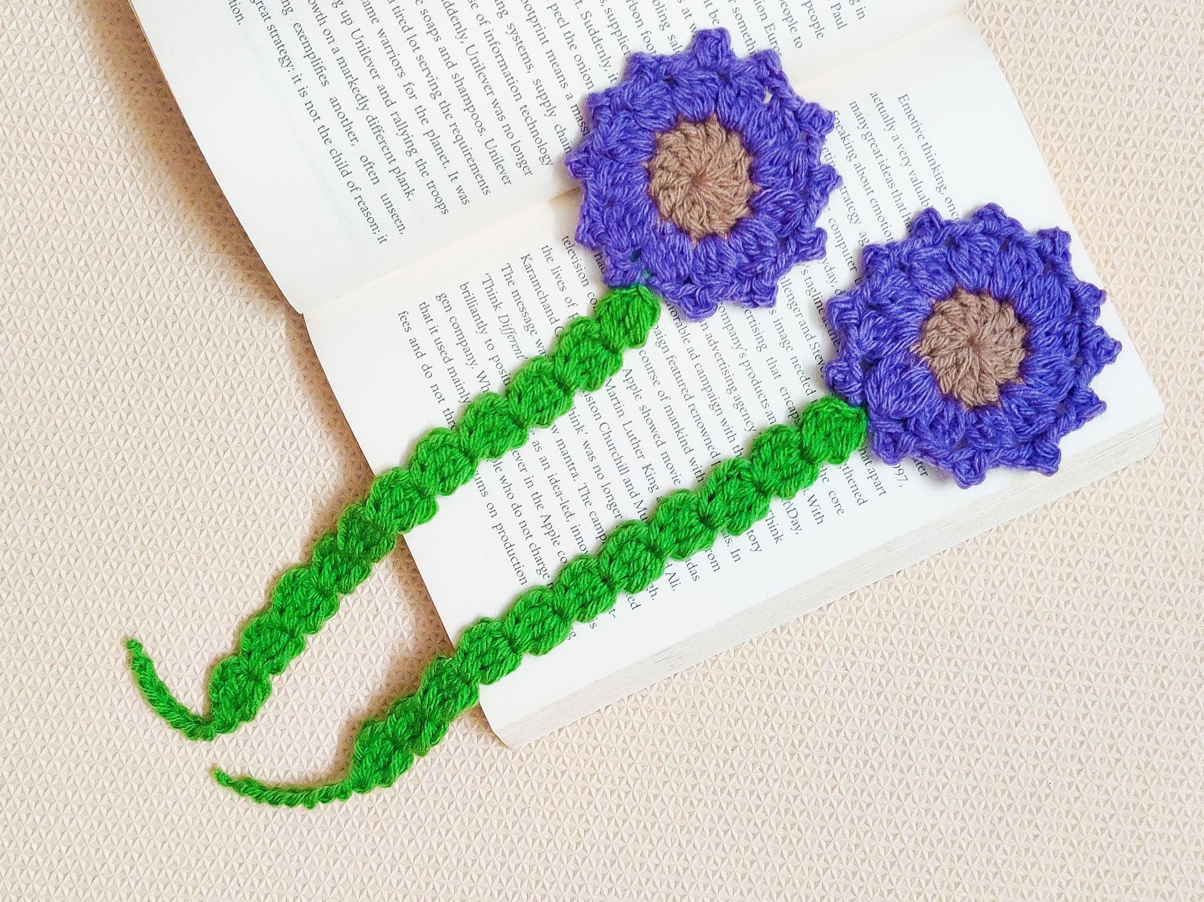 Quick and Easy Crochet Flower Bookmark : 4 Steps (with Pictures ...