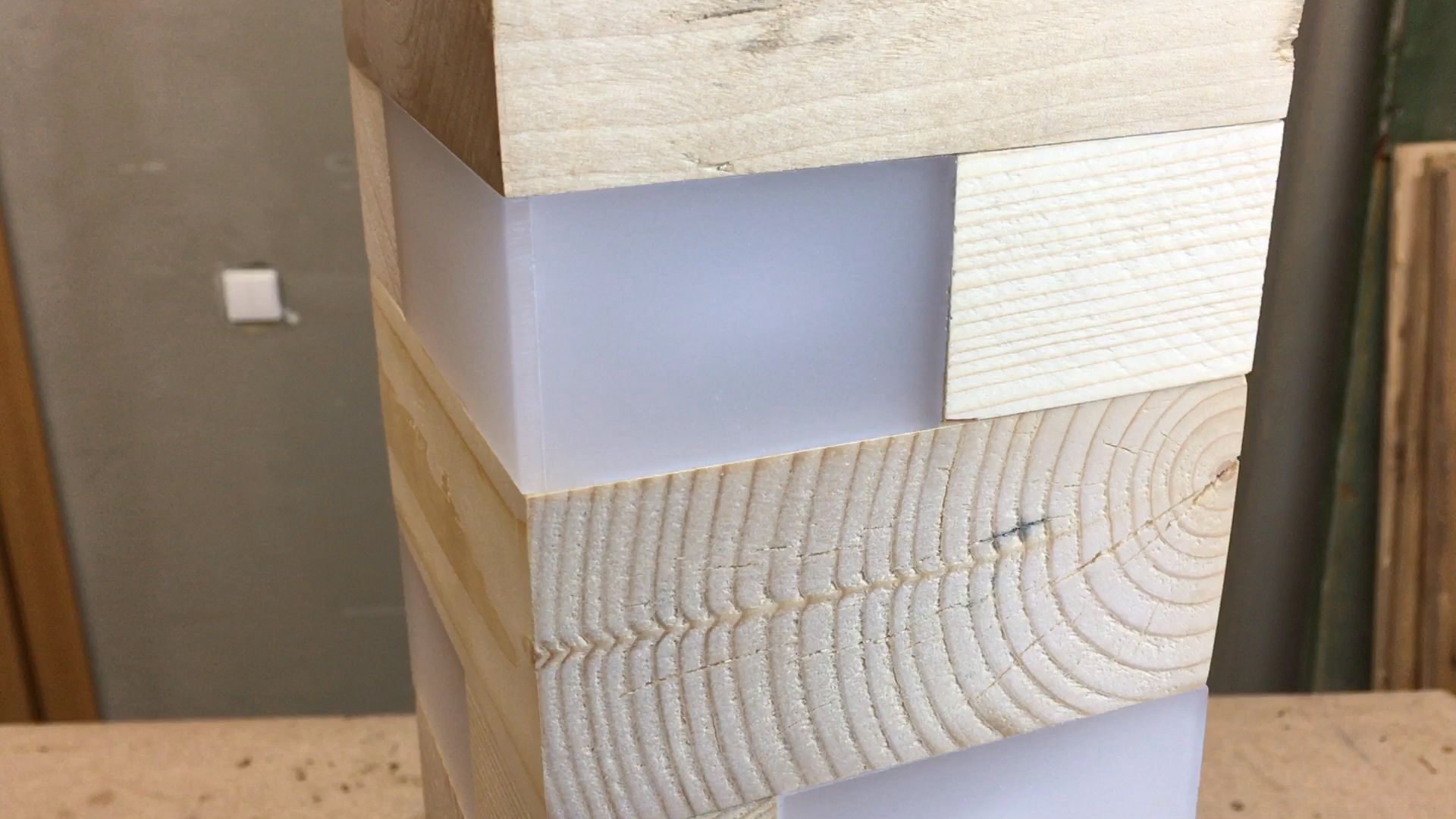 Colored LED Lamp From Pallet Wood Blocks : 10 Steps (with Pictures ...