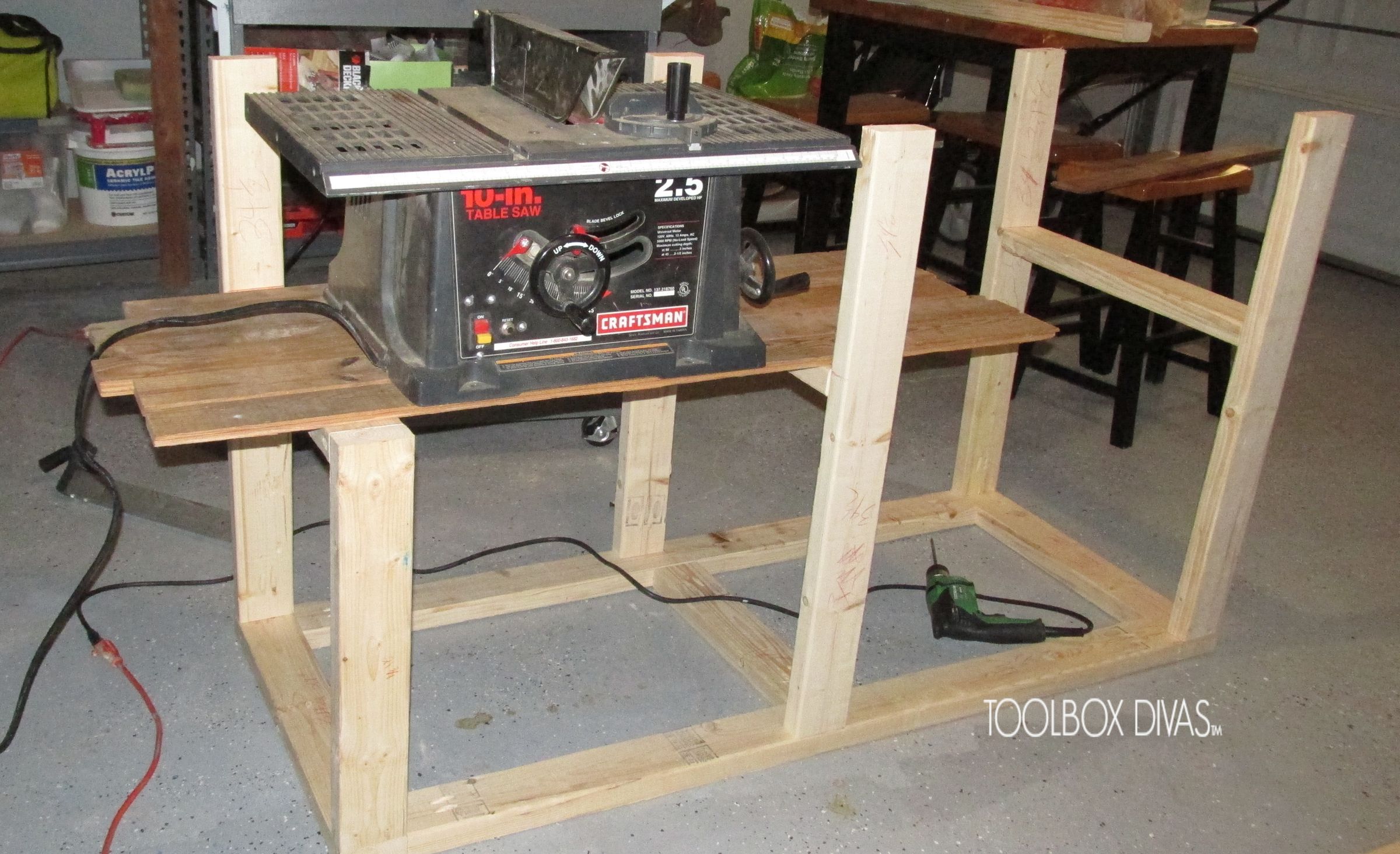 Table Saw Workbench With Wood Storage : 19 Steps (with Pictures ...
