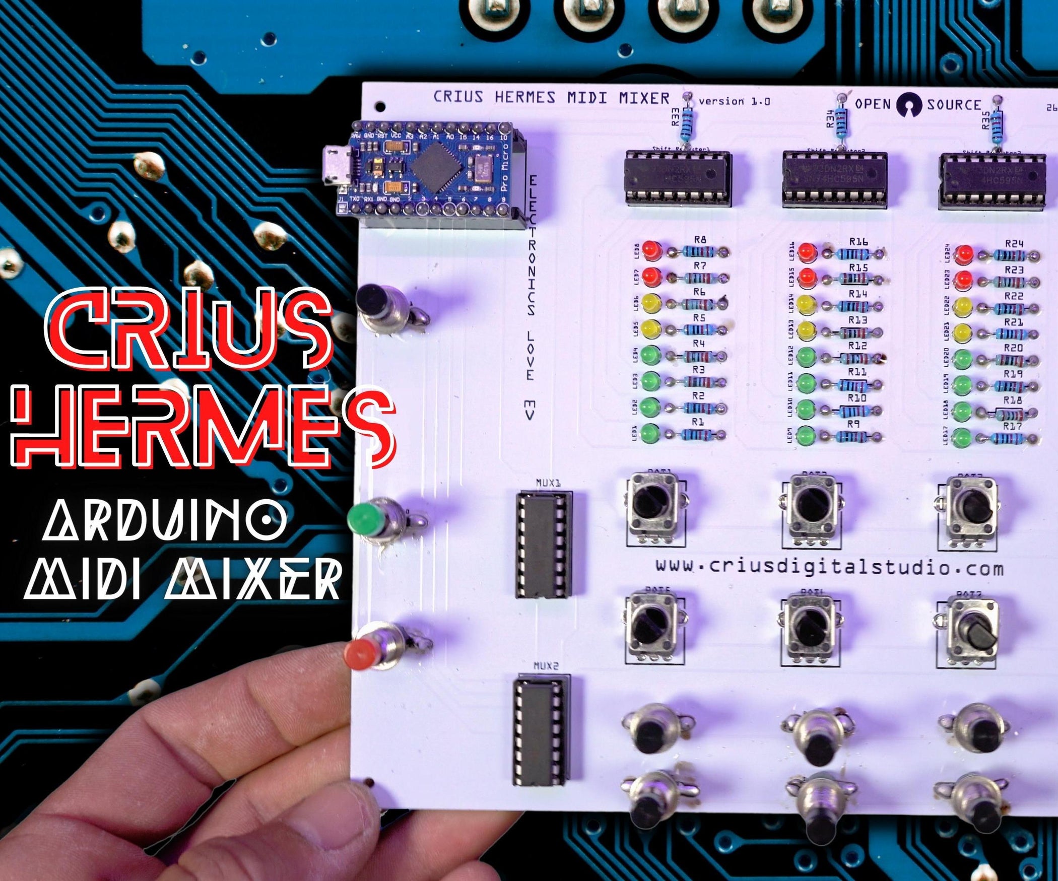 DIY Arduino MIDI Mixer "Crius HERMES V1.0" : 15 Steps (with Pictures) - Instructables