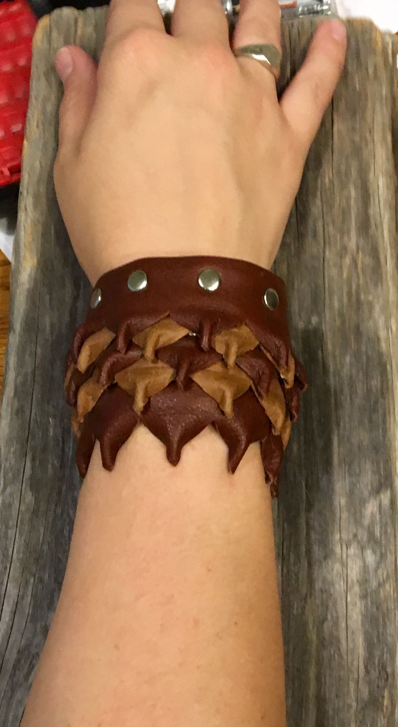 Leather Mini Dragon Scale Bracelet : 9 Steps (with Pictures ...