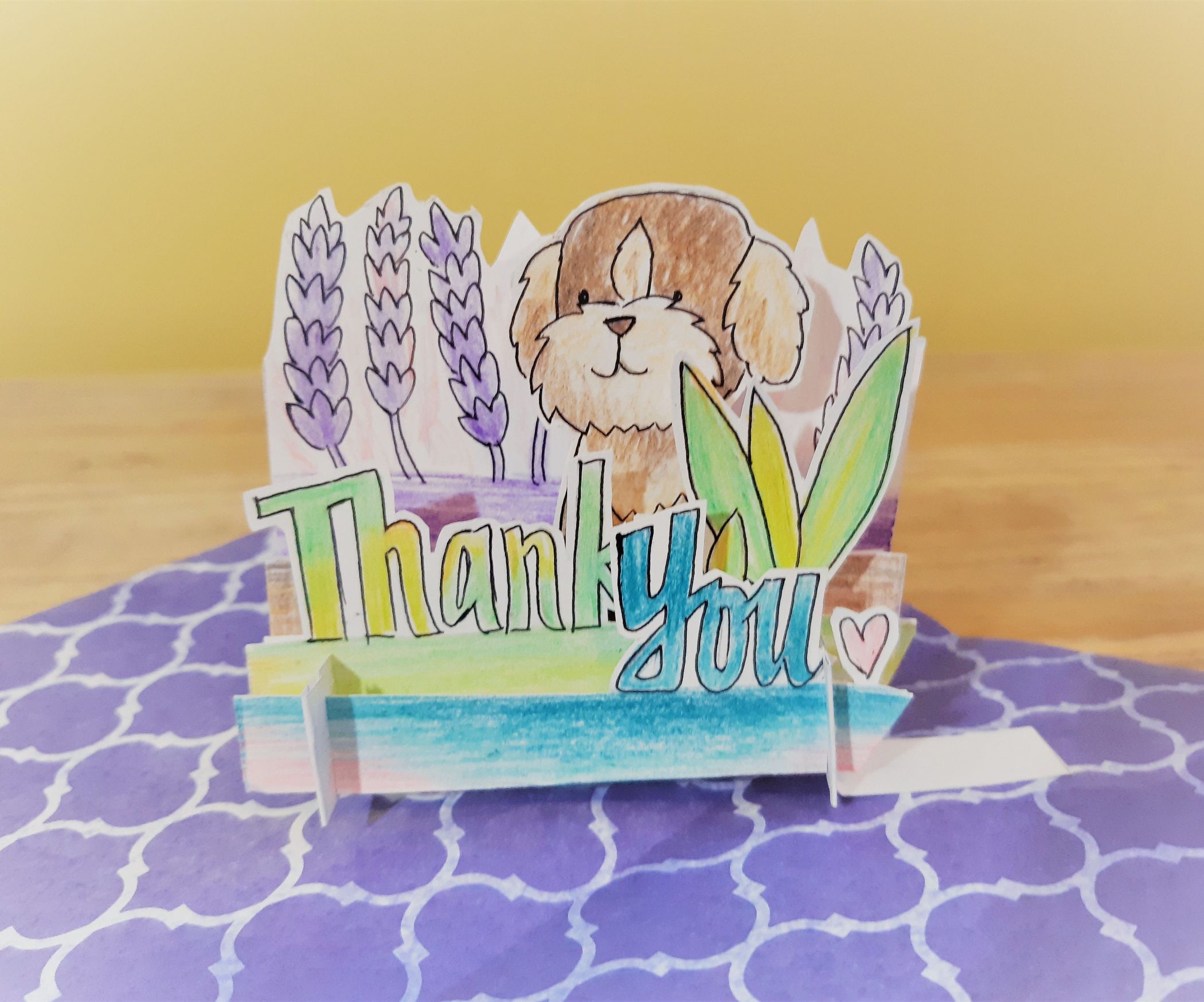 Pop Up Thank You Card : 4 Steps - Instructables