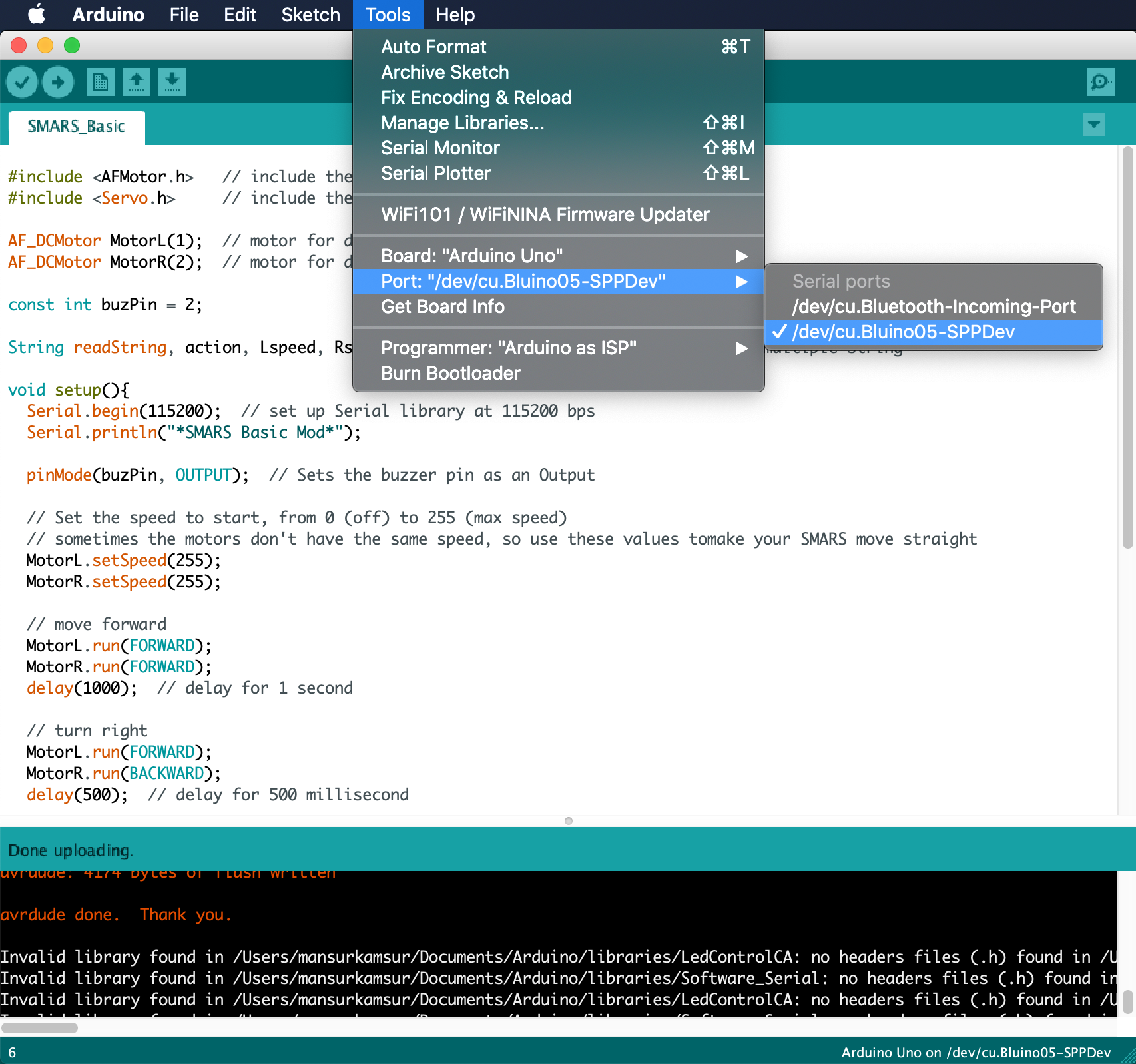 Upgrade Motor Shield for SMARS Robot Arduino - Upload Code Over Bluetooth : 20 Steps - Instructables