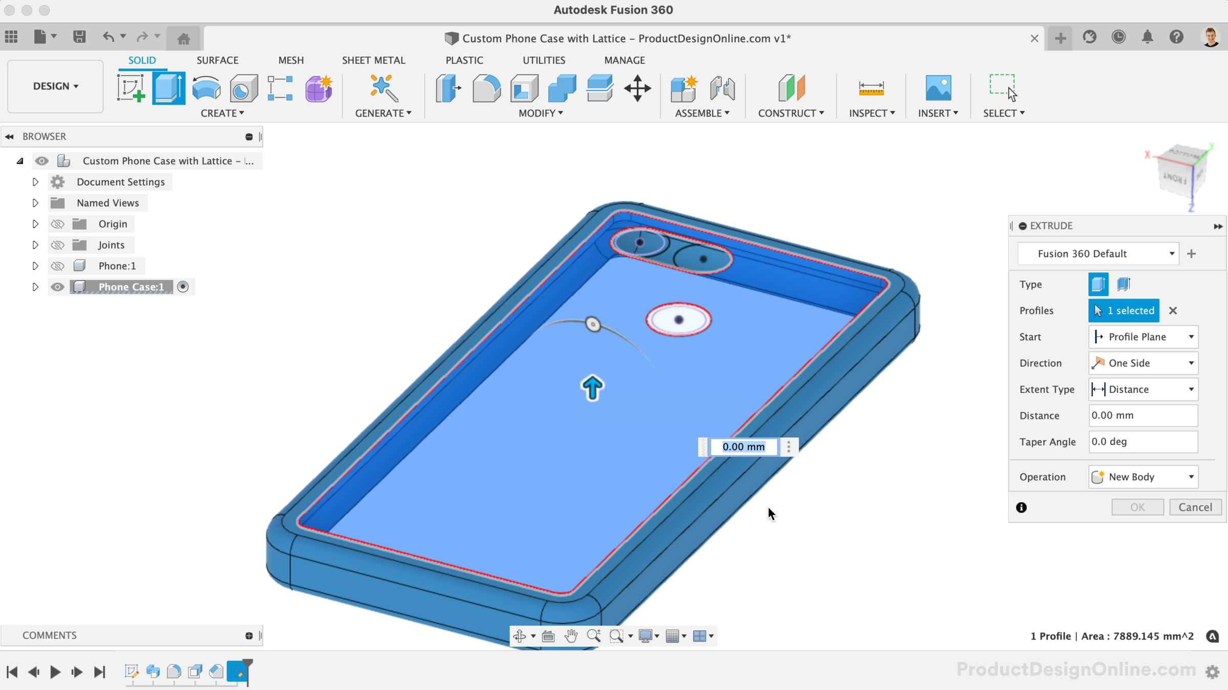 Design a Flexible 3D Printable Phone Case in Fusion 360 (2022) : 14 ...
