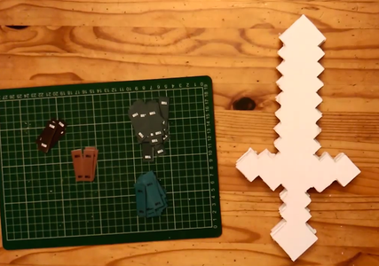 Foamboard Minecraft Diamond Sword : 7 Steps (with Pictures) - Instructables