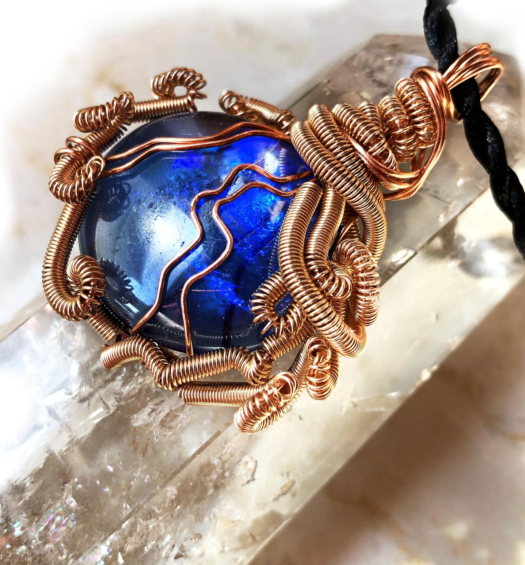 Amazing Wire Wrapped Glass Pendant...for Pennies! : 20 Steps (with ...