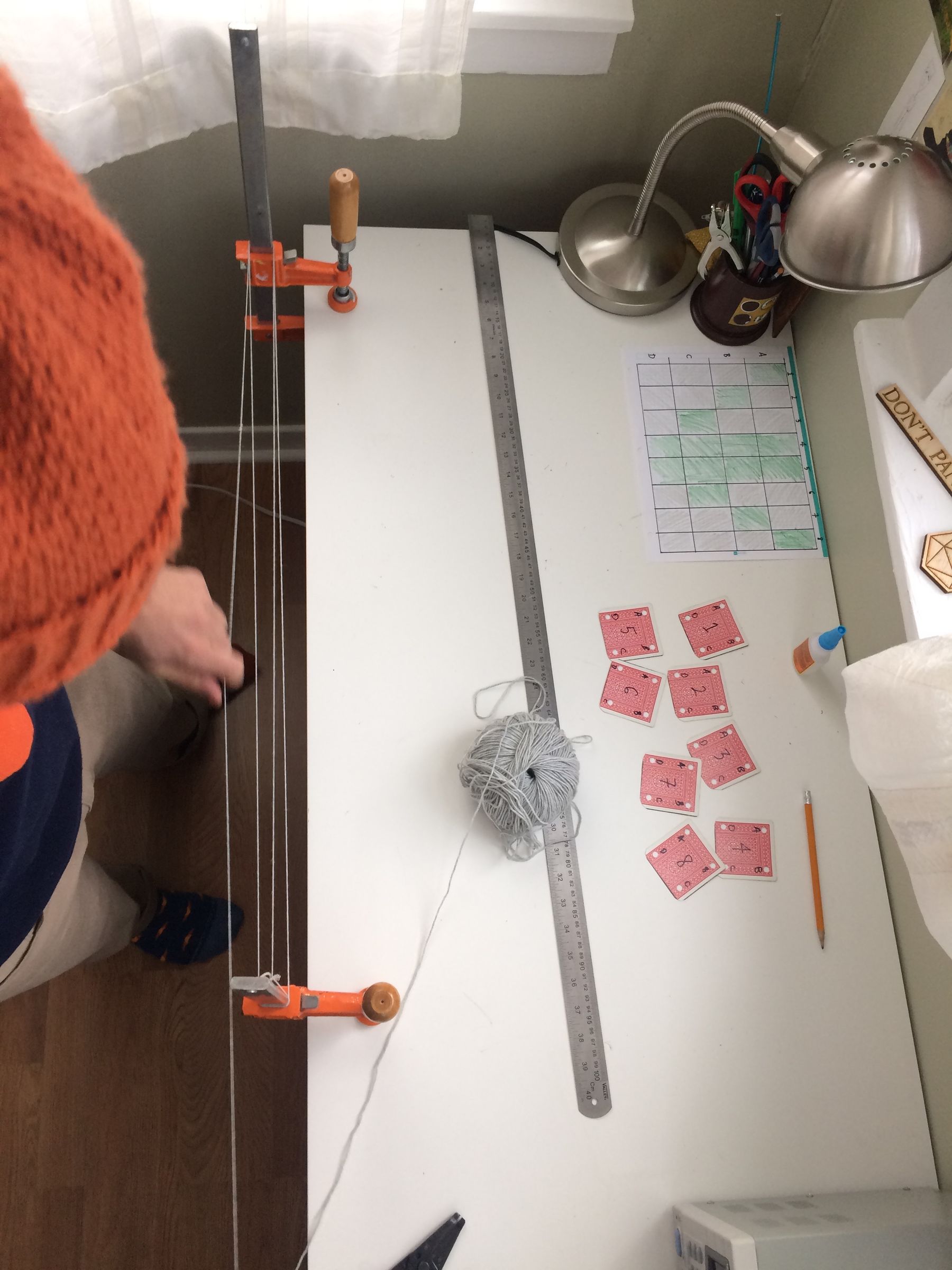 Tablet Weaving Loom Using a Wooden Stool : 7 Steps (with Pictures ...