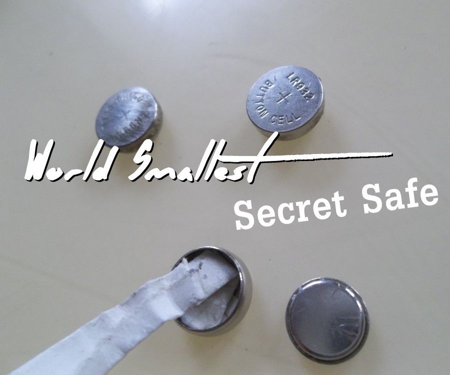 World Smallest Secret Safe. Use Botton Cell Battery : 5 Steps (with ...