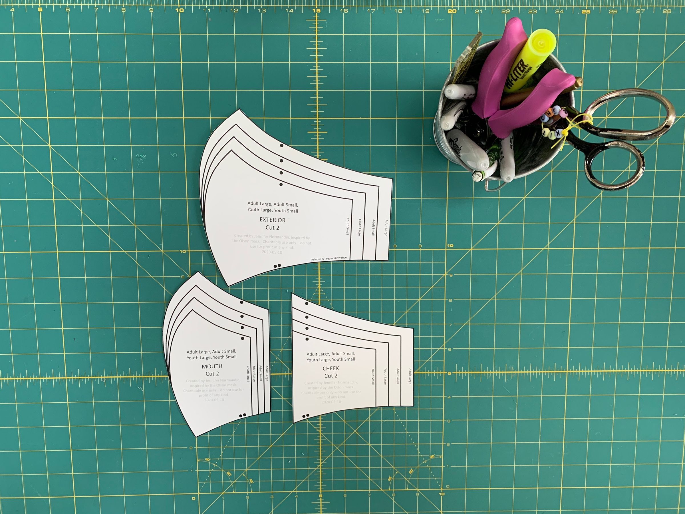 Fitted Pocket Mask (Modified Olson), in Eight Sizes (Adult Large to ...