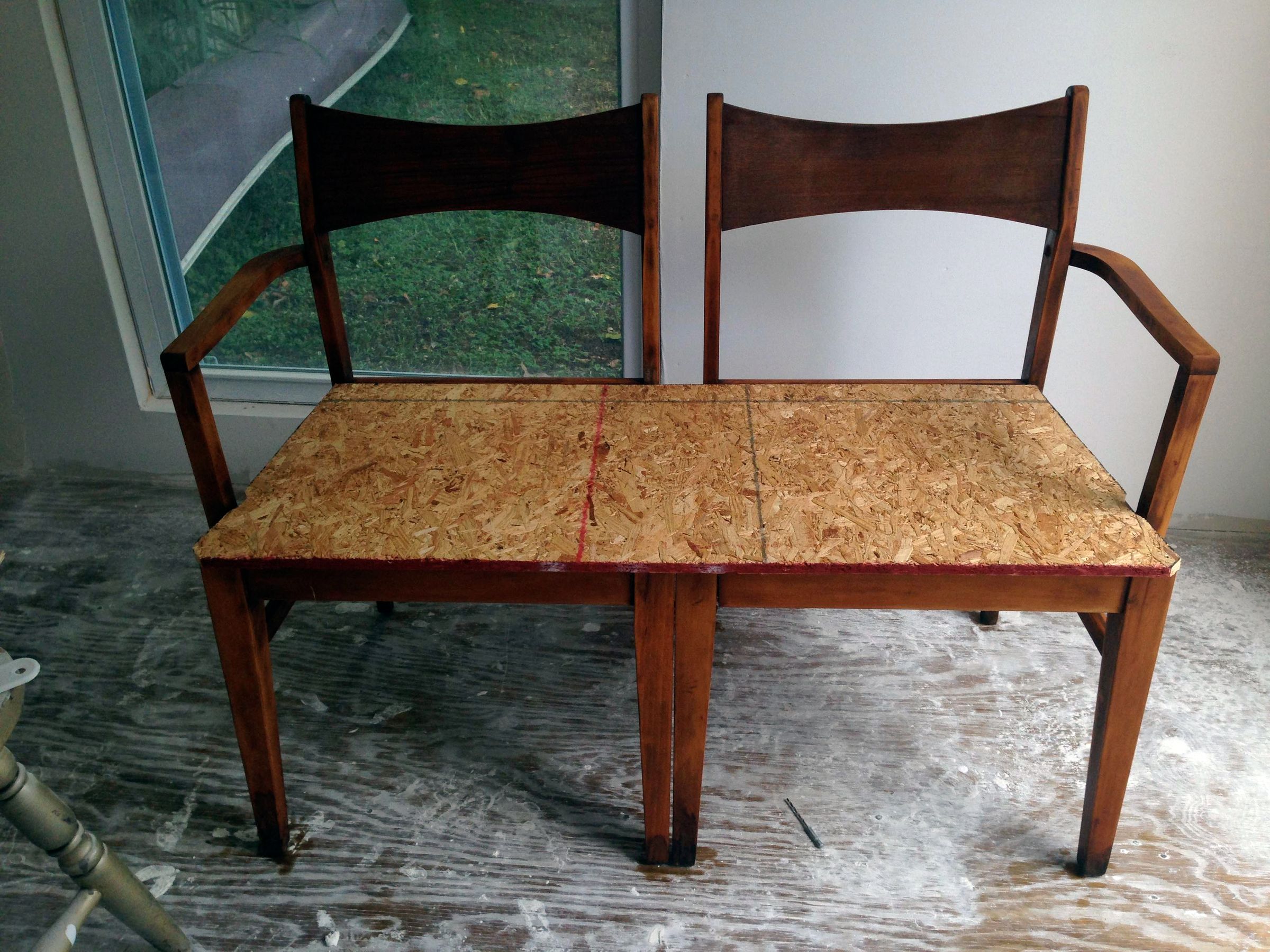 Make a Settee Bench From Two Chairs : 6 Steps (with Pictures ...
