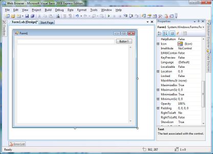 Creating a Program in Visual Basic: Web Browser : 9 Steps - Instructables