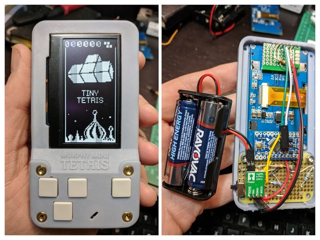 Tetris Clone With Oled Ssd1306i2c For Arduino Nano Uno 5 Steps Instructables