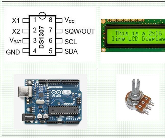 arduino nano: show date/time from ds1307 real time clock(rtc) on i2c 2 ...