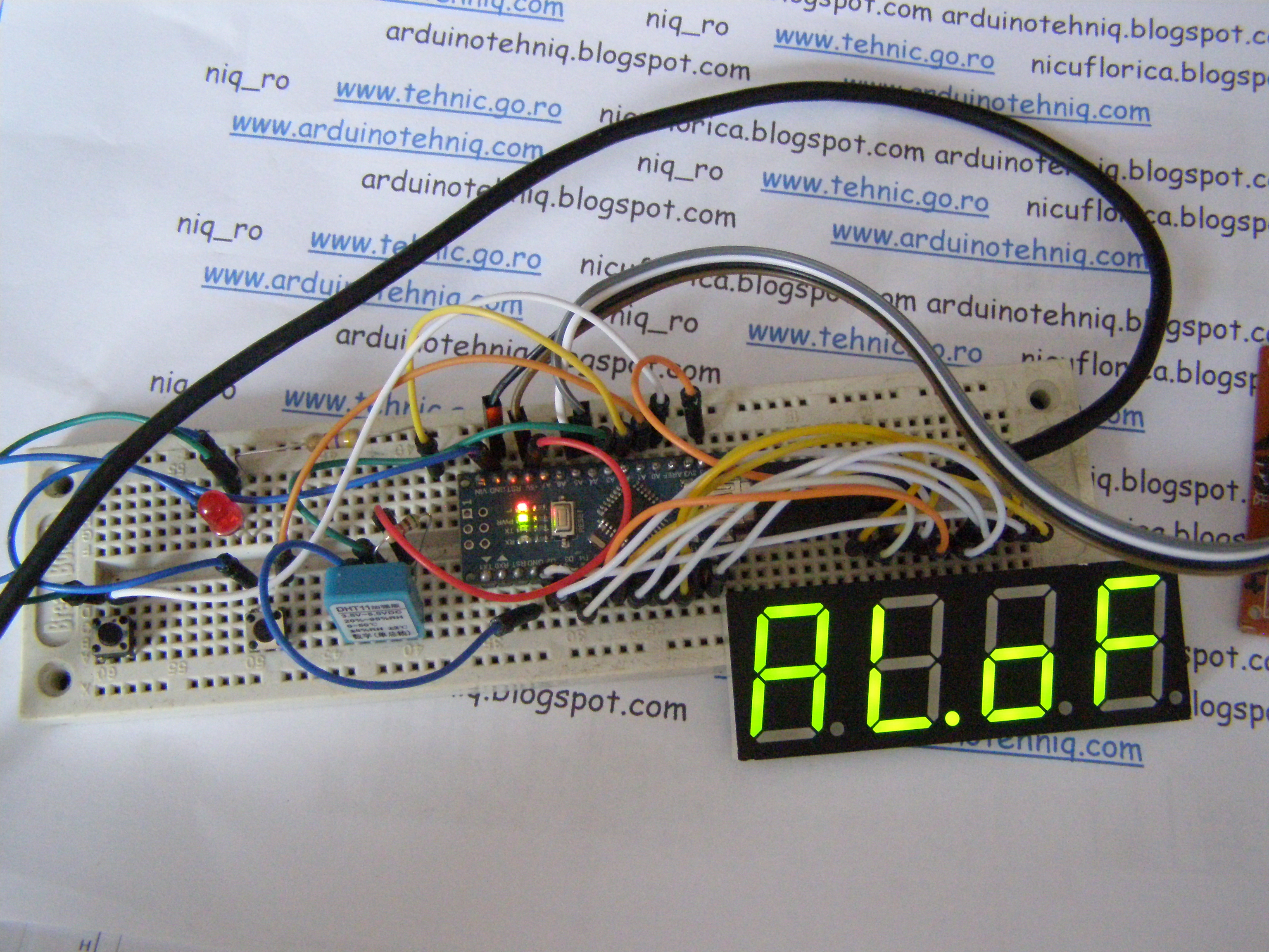 4-digit 7-segment Led Clock With Manual Adjust & Alarm, Thermometer ...