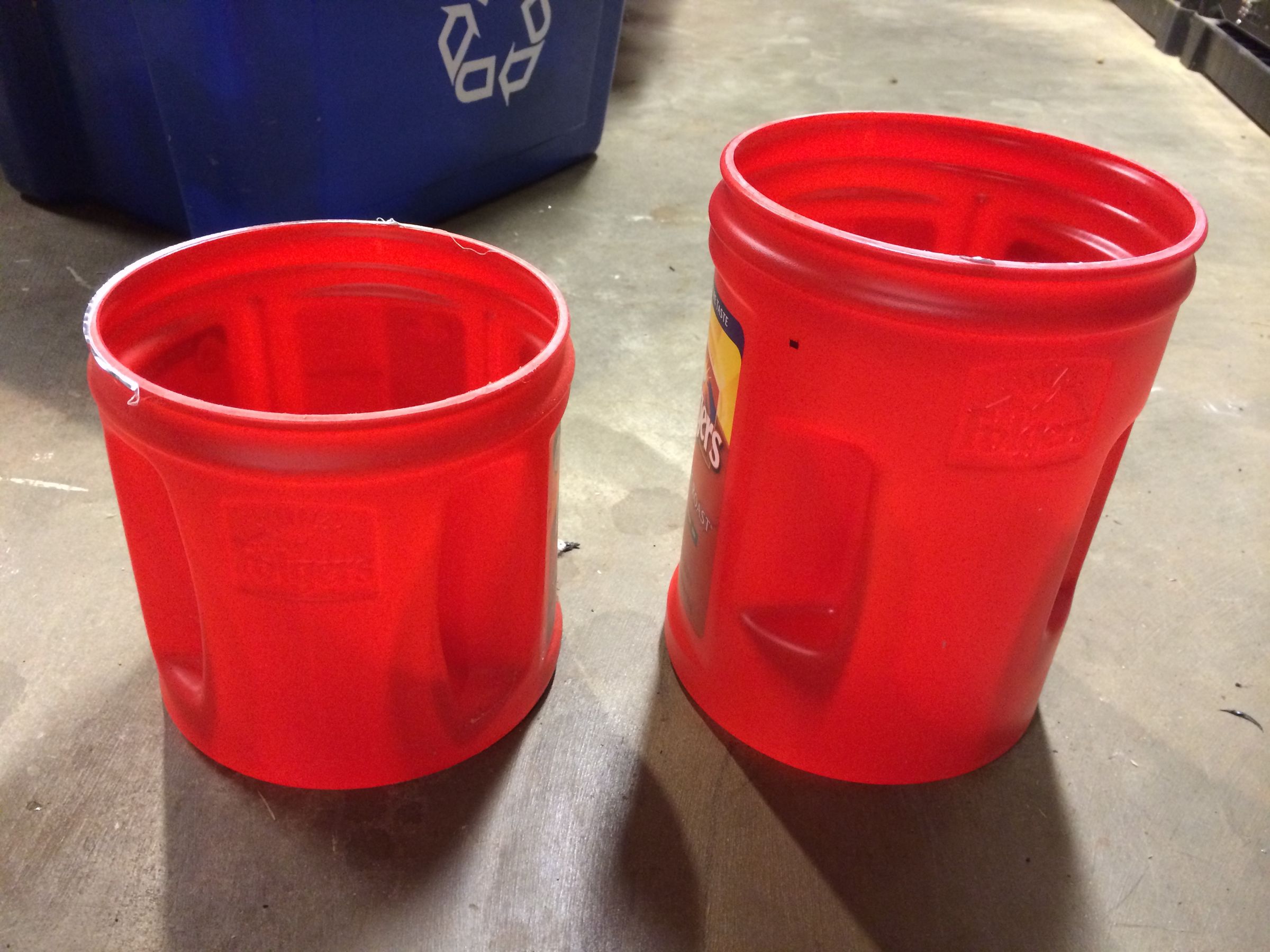 Storage Bin Rack From Recycled Plastic Coffee Containers : 9 Steps ...