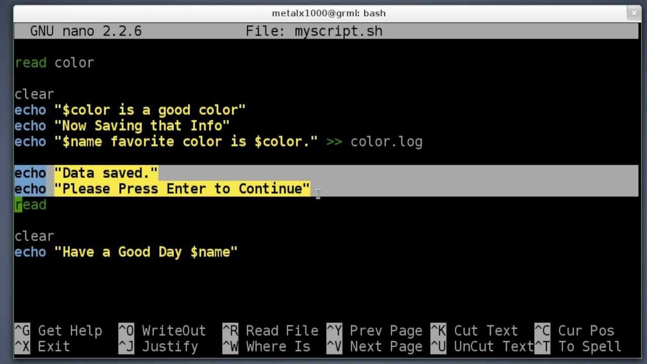 How to Create/Write a Simple/Sample Linux Shell/Bash Script : 5 Steps ...