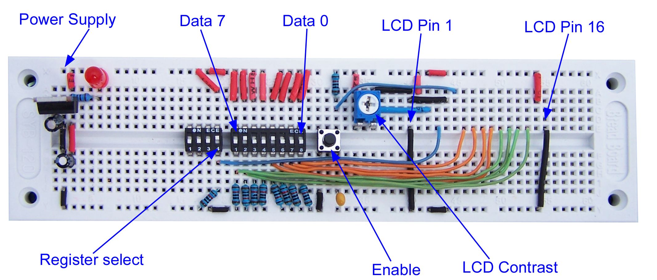 How to Drive a Character LCD Displays Using DIP Switches : 8 Steps ...