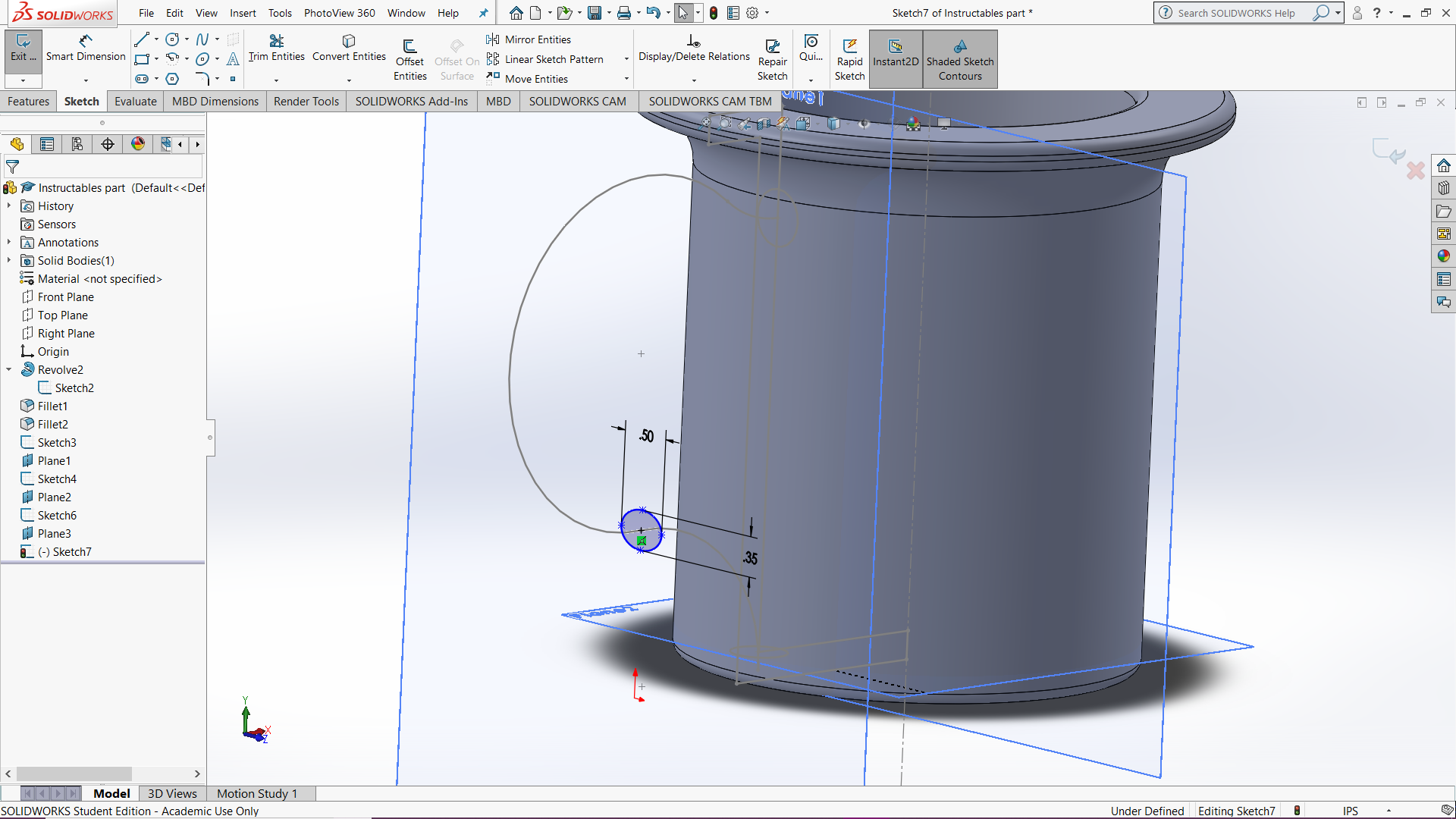 Differentiating Between the Sweep and Loft Commands on Solidworks 2020 : 3 Steps - Instructables