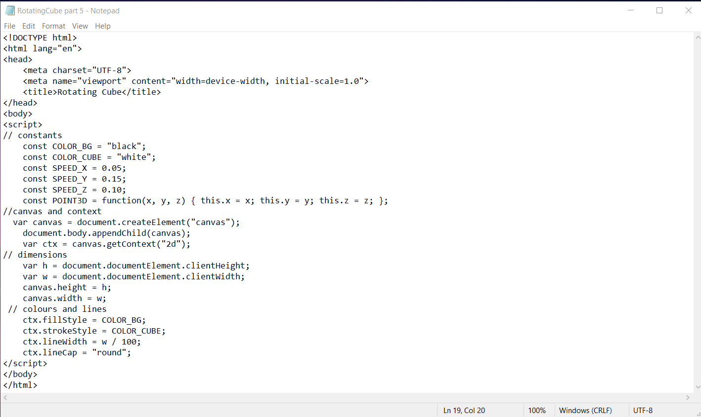 Rotating Cube Using JavaScript : 11 Steps (with Pictures) - Instructables