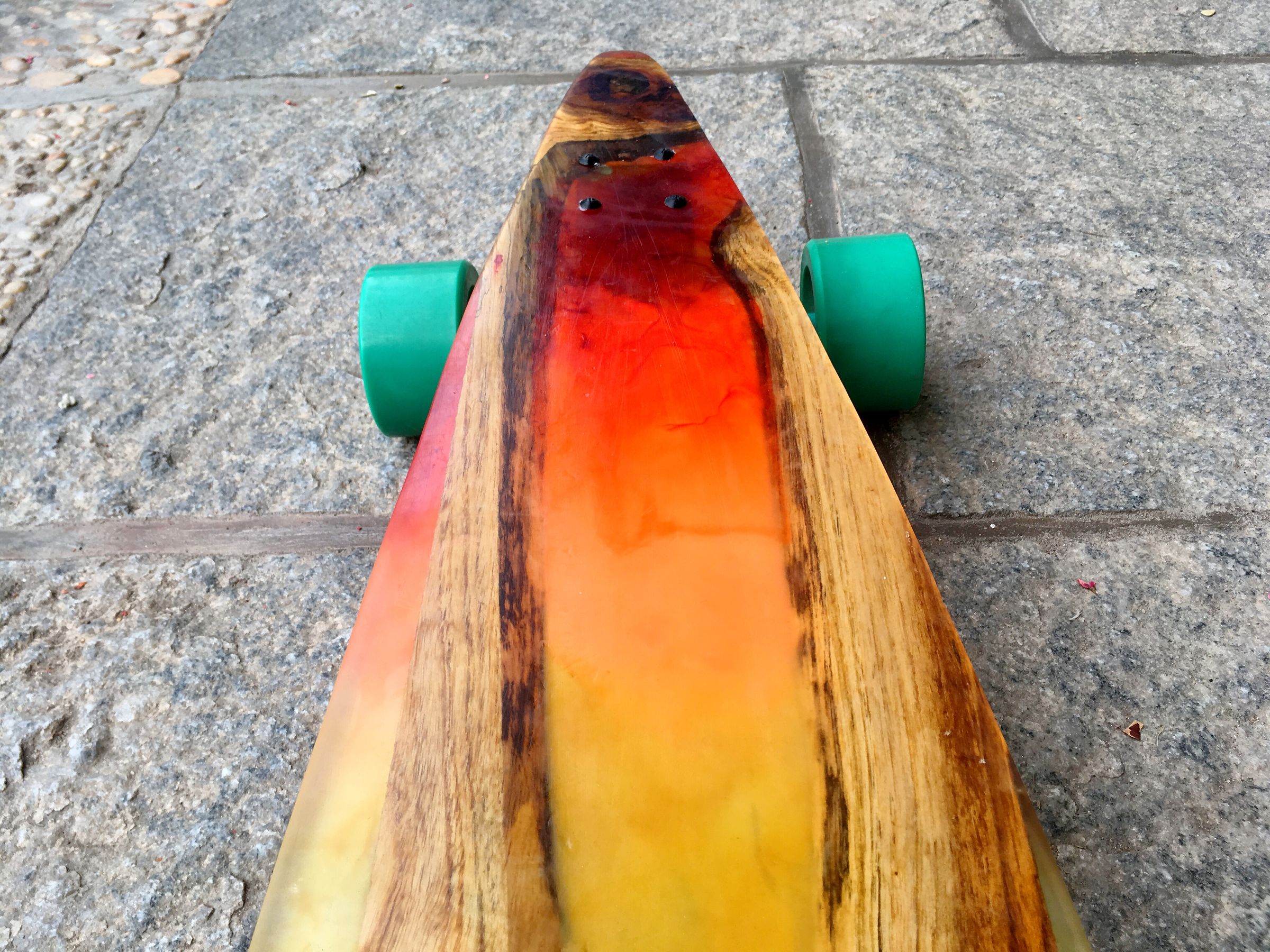 Rainbow Glow in the Dark Longboard Made With Wood and Epoxy : 11 Steps ...