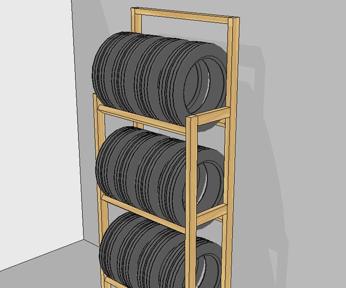 Cheap and Easy to Build Tire Rack : 5 Steps - Instructables