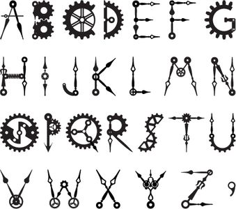 Making RetroTech: a Steampunk / Clock / Gear Font : 8 Steps (with ...