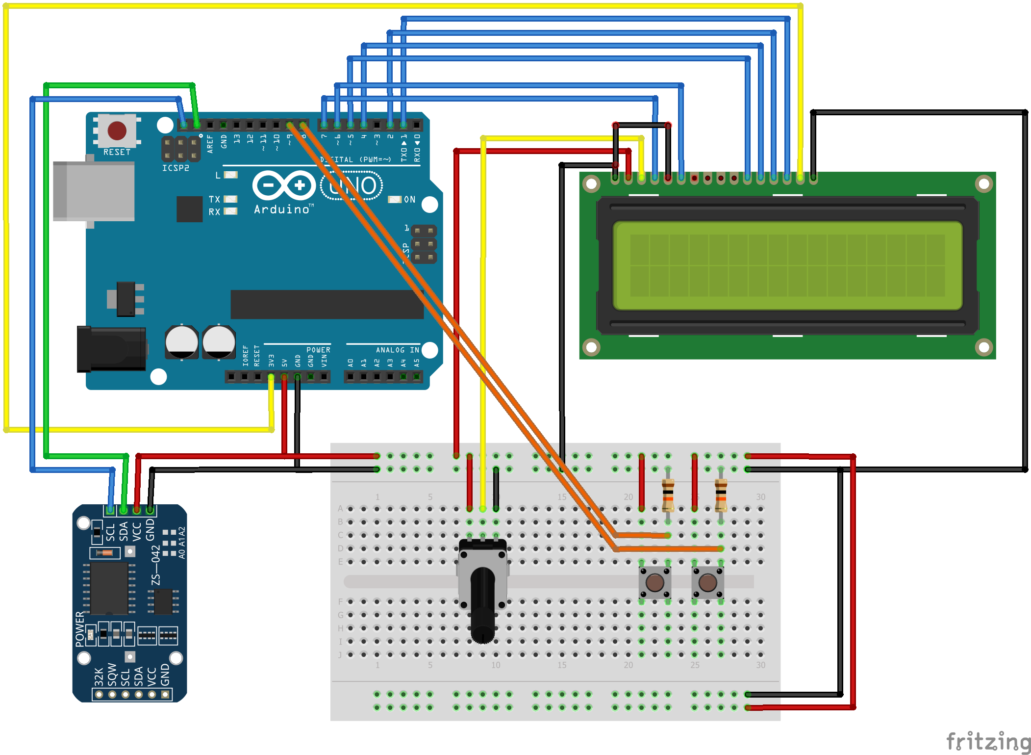 Arduino Clock With DS3231 and LCD1602 : 3 Steps - Instructables