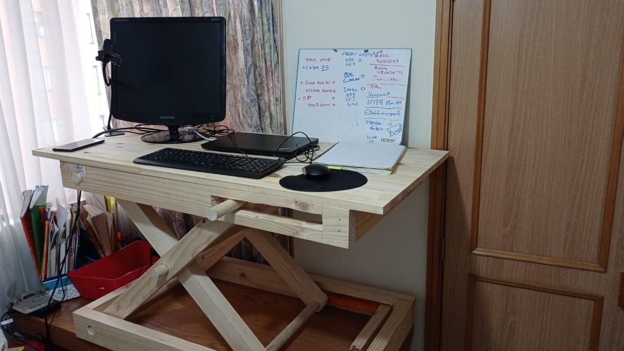 Scissor Bench - Adjustable Height, Motorized Workstation : 9 Steps ...