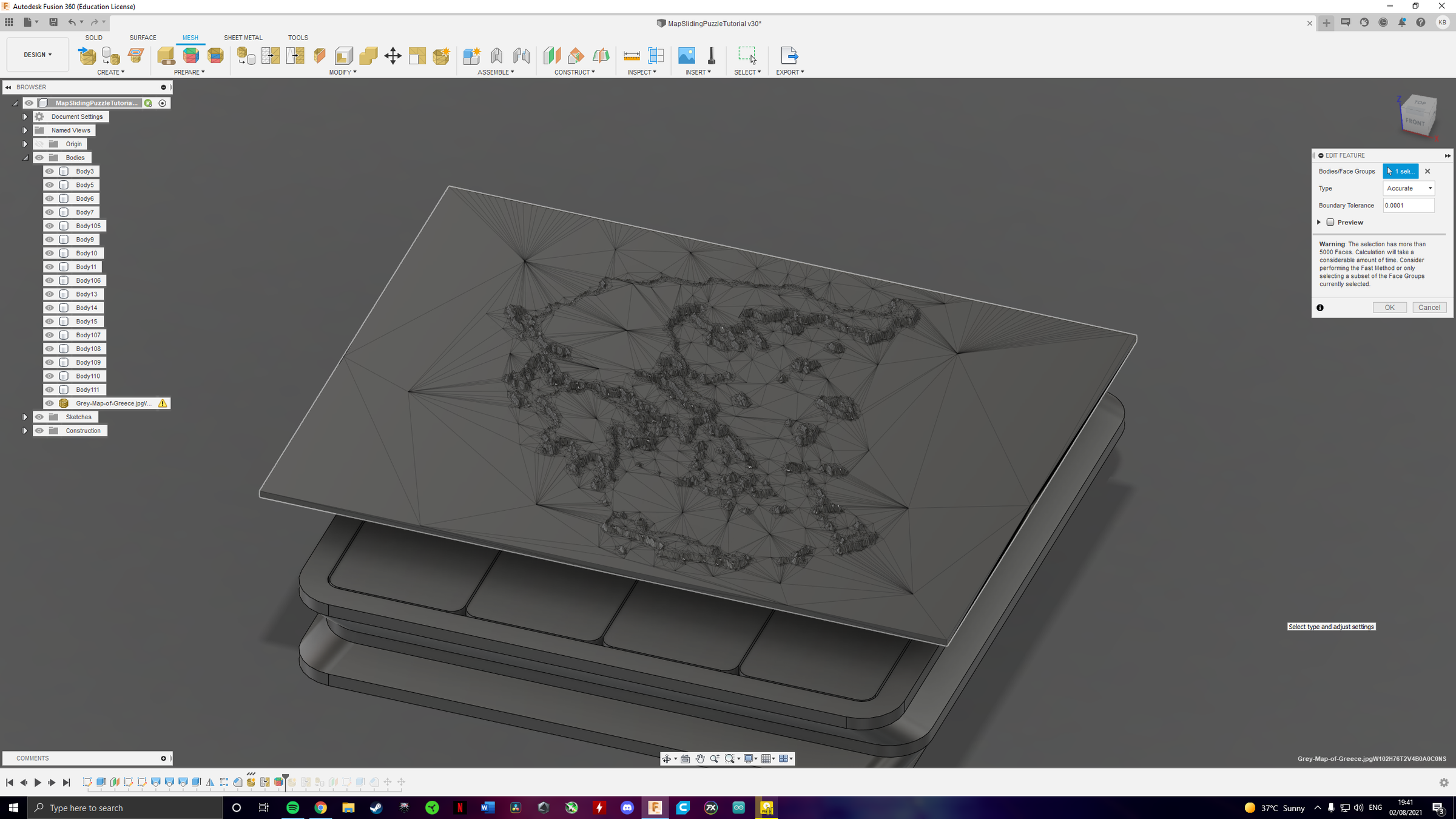 Map Sliding Puzzle 3D Printed - Fusion 360 : 28 Steps (with Pictures ...