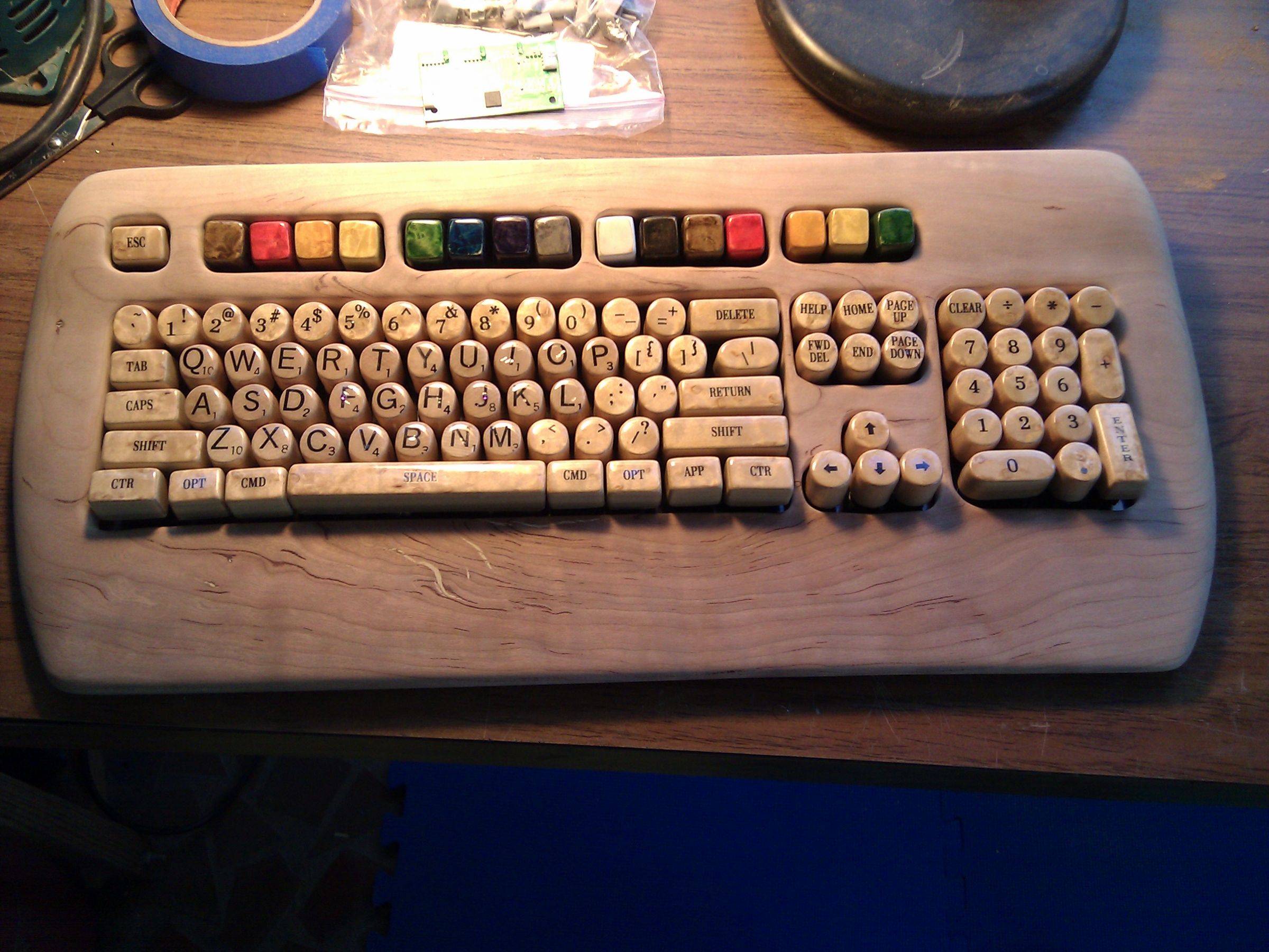 Wooden Computer Keyboard by Steve M. Potter : 24 Steps (with Pictures ...