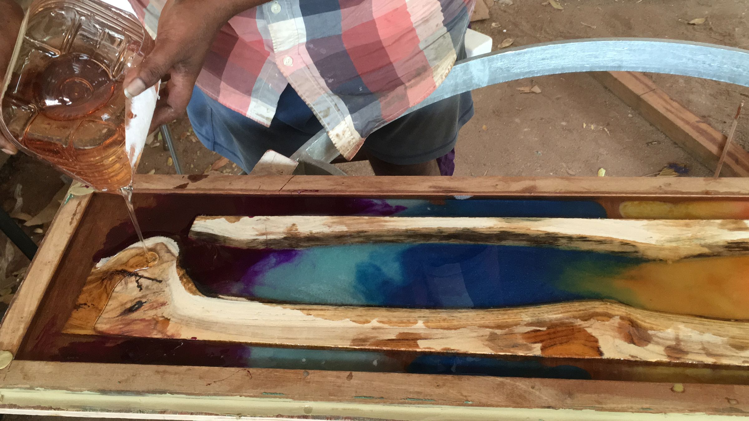 Rainbow Glow in the Dark Longboard Made With Wood and Epoxy : 11 Steps ...