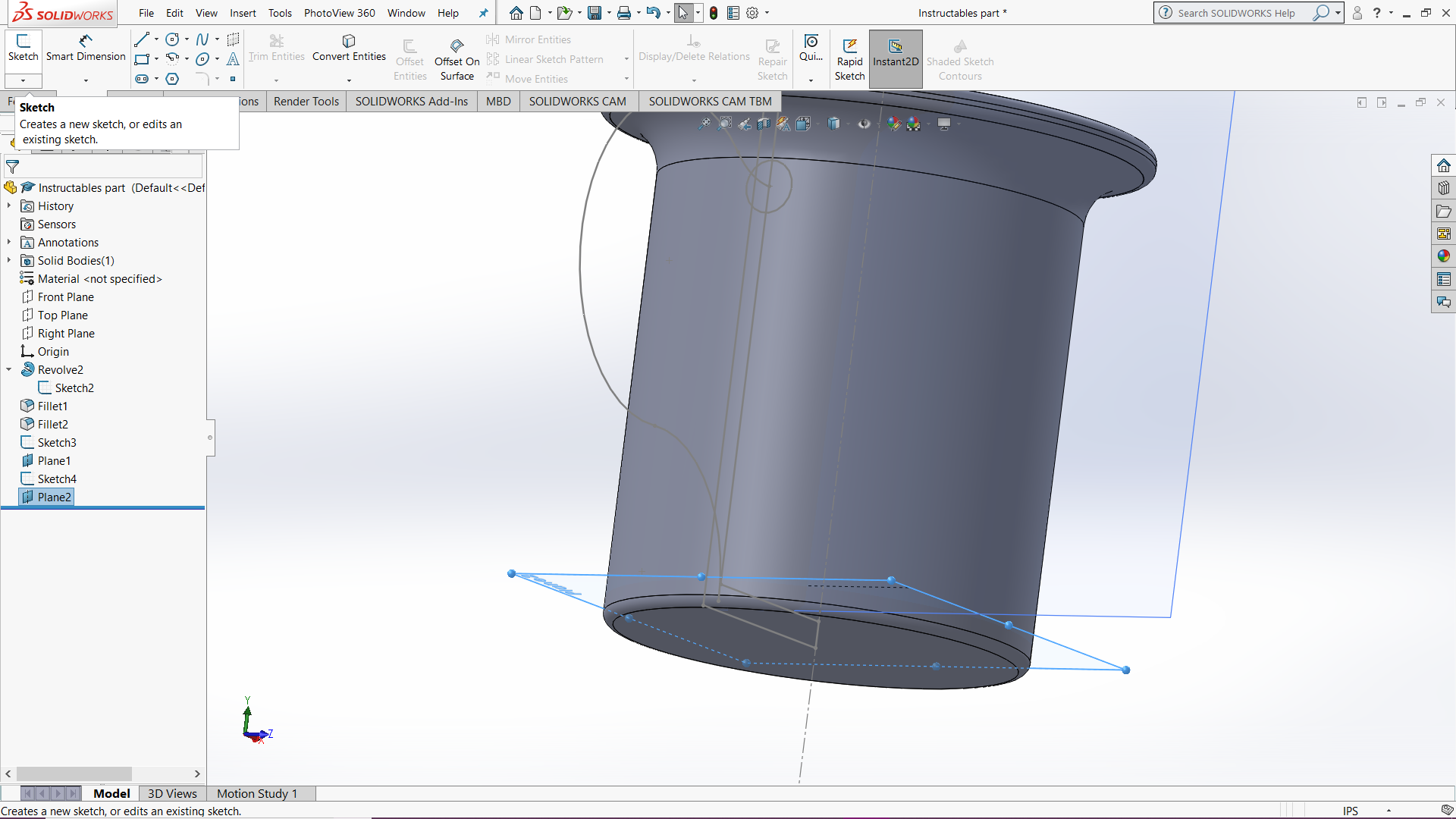 Differentiating Between the Sweep and Loft Commands on Solidworks 2020 ...