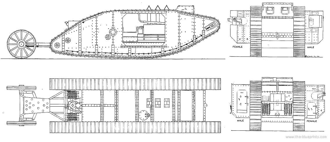 Model of a Mark I Tank : 11 Steps - Instructables