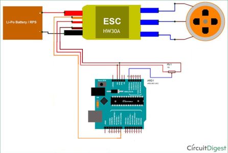 How to Control Drone Quadcopter Brushless DC Motor (3 Wires Type) by ...