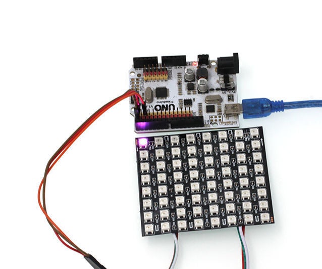 Light the First Bead on 8*8 NeoPixels Matrix With Arduino : 9 Steps - Instructables